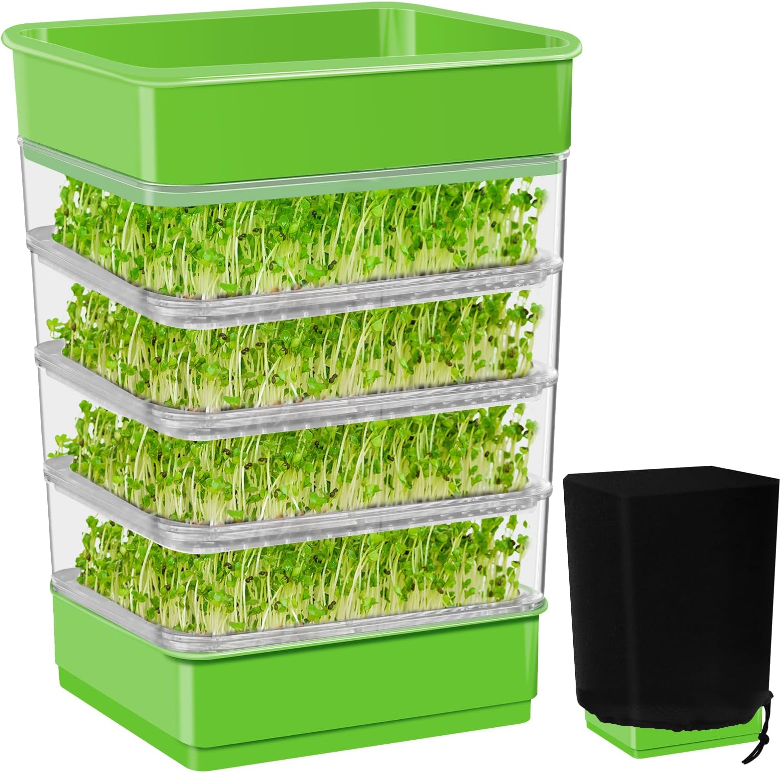 Amazon.com : Microgreens Growing Trays with Lids and Coconut Fiber Mat ...