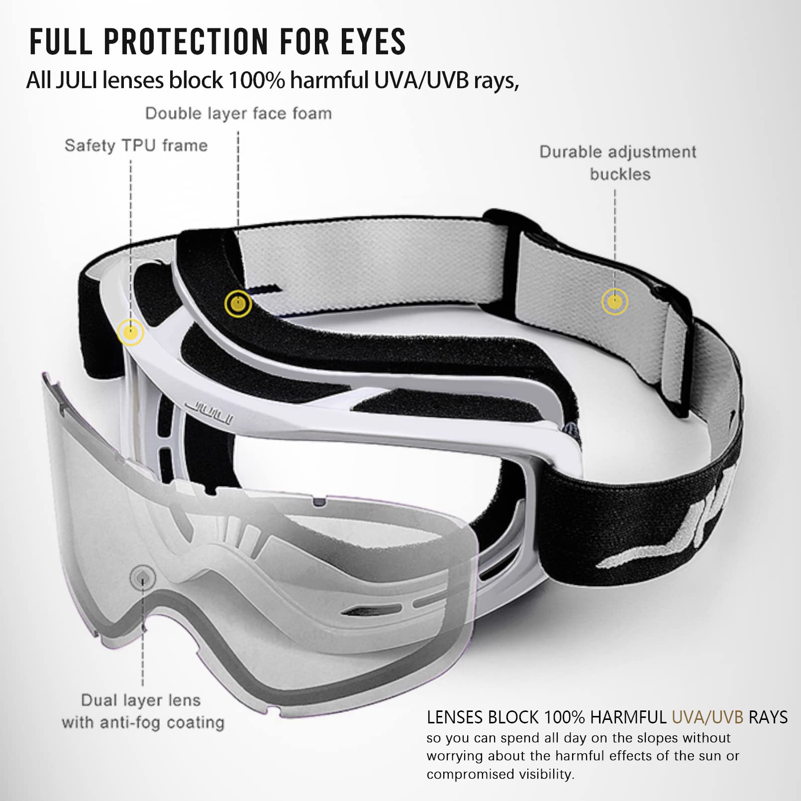 Snapklik.com : JULI Kids Ski Goggles,Snow Snowboard Goggles Boy Girl ...