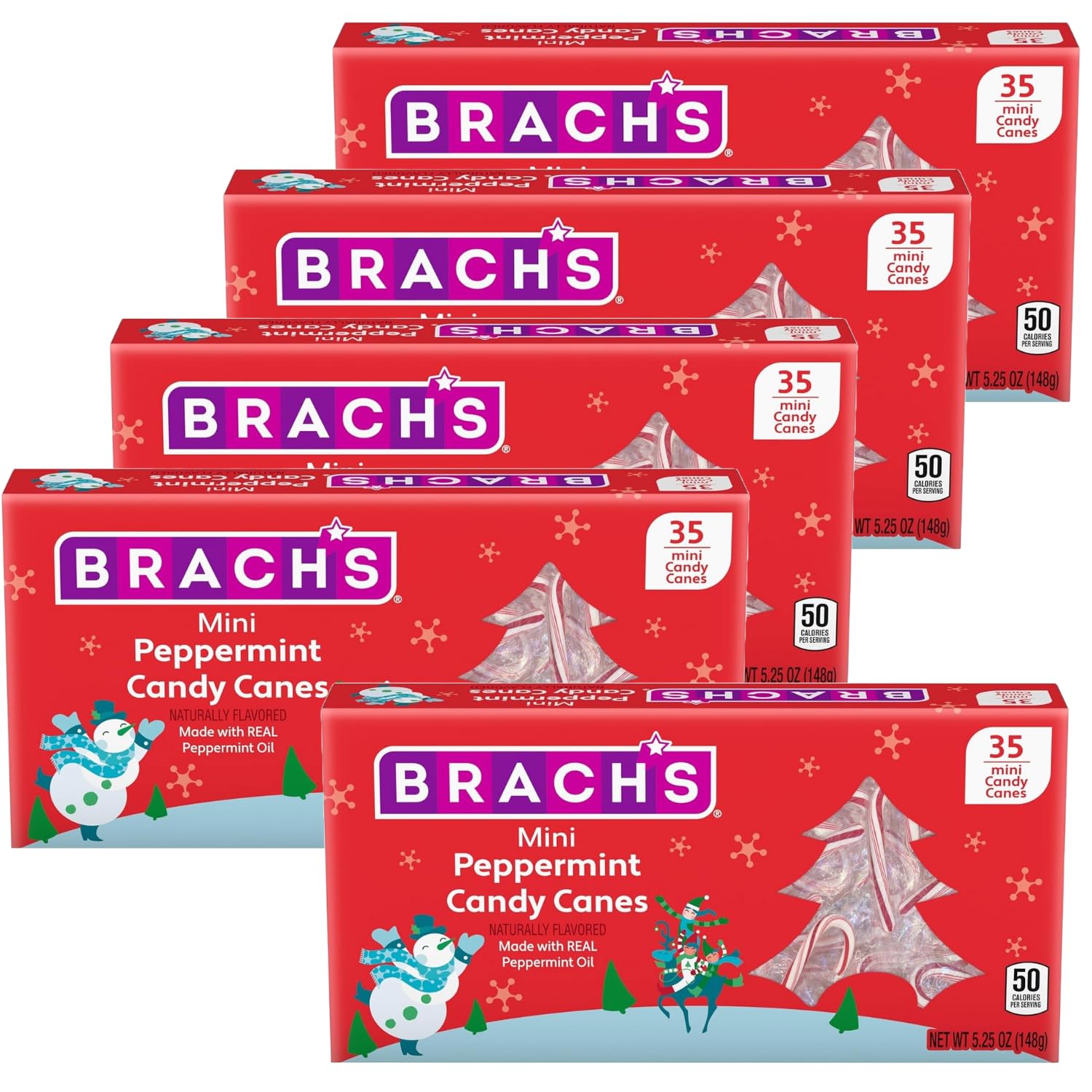Amazon.com : Brachs Mini Peppermint Candy Canes - Mini Candy Canes ...