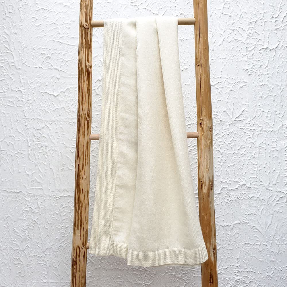 Puna Prayer - Eco 100% Baby Alpaca Wool Throw Blanket Undyed Natural ...