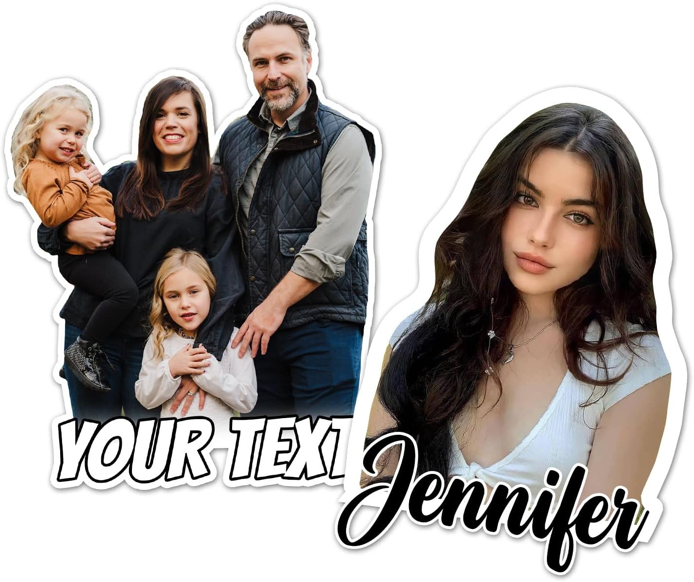 Amazon.com: Personalized Face Stickers - Portrait | Sheet with Die Cut ...