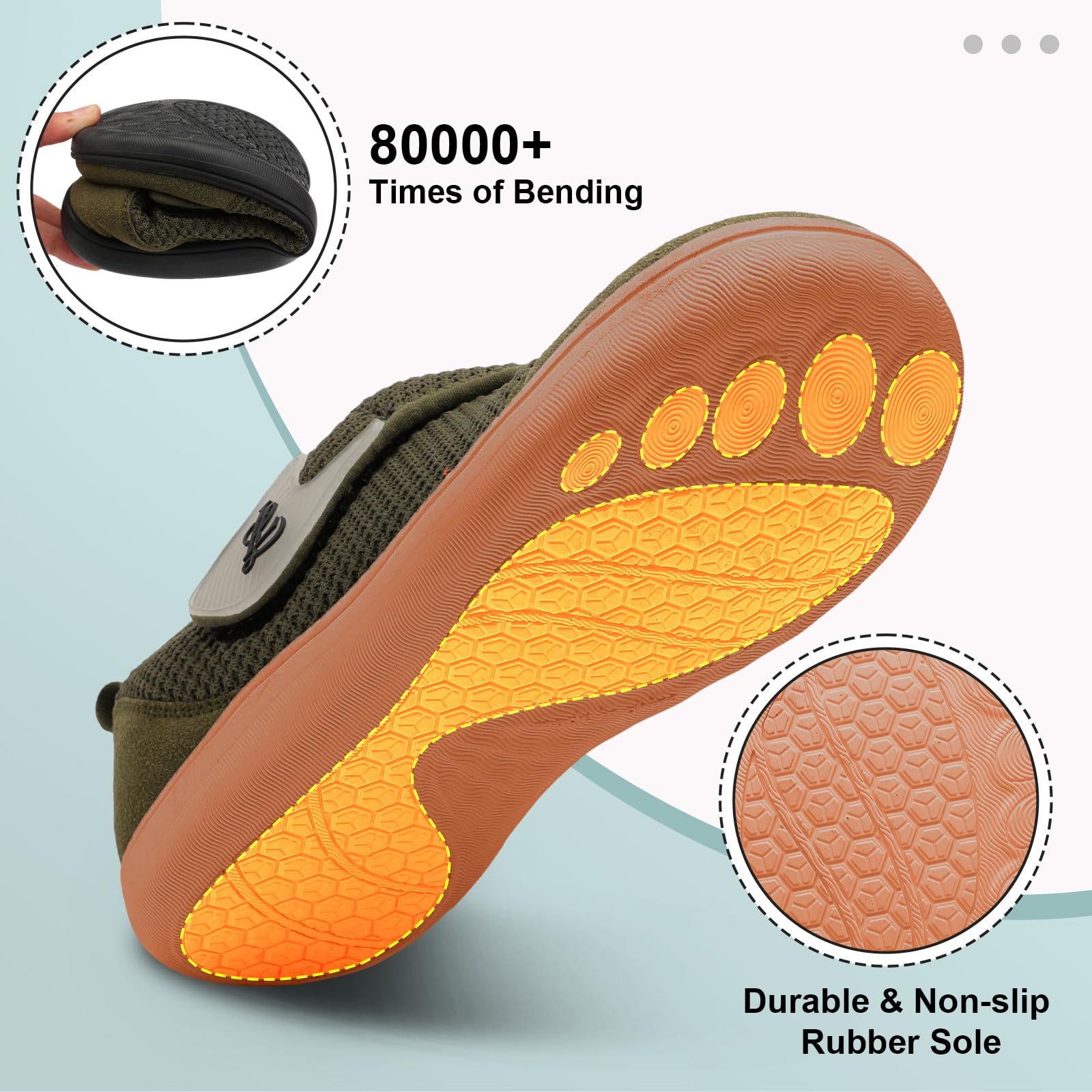 Snapklik.com : Mens Wide Diabetic Shoes Adjustable Barefoot Walking Shoes For Swollen Arthritis ...