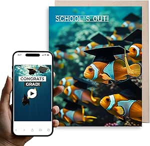 Amazon.com: Magic Greetings - Funny School of Fish Graduation Card ...