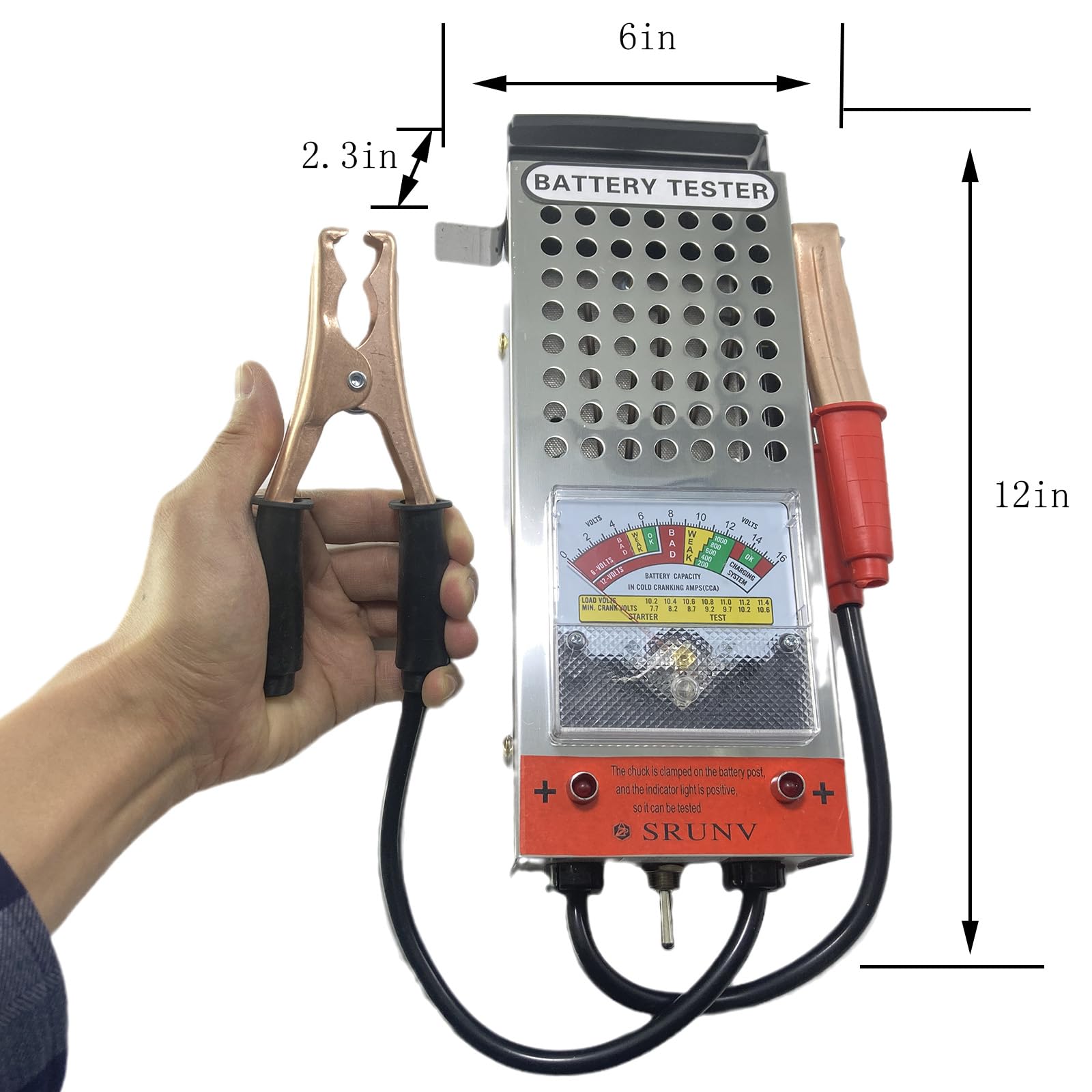 Snapklik.com : Battery Load Tester, Car Battery Load Tester 6/12V ...