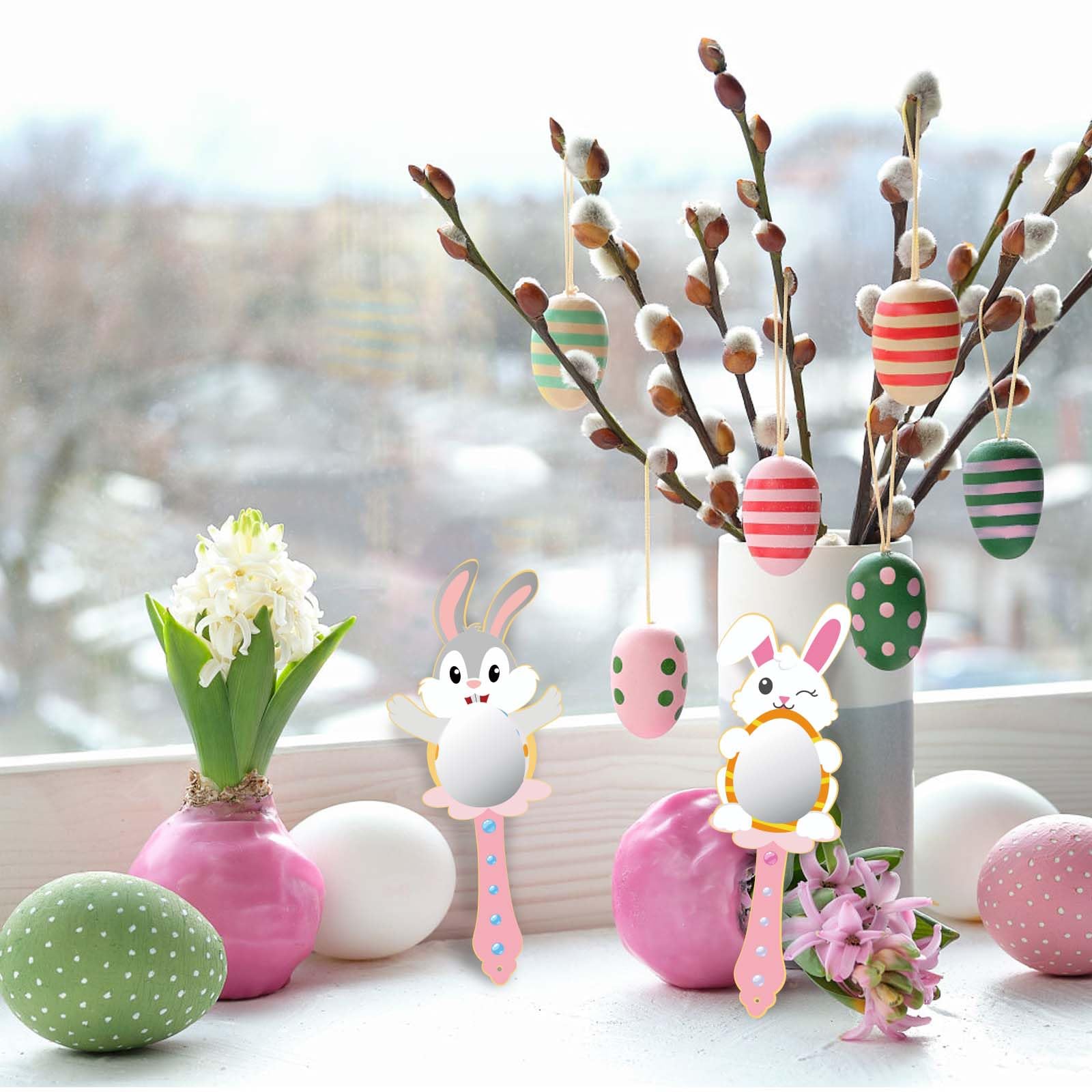 Snapklik.com : 9 Pack Wooden Easter Bunny Craft For Kids Decorate You ...