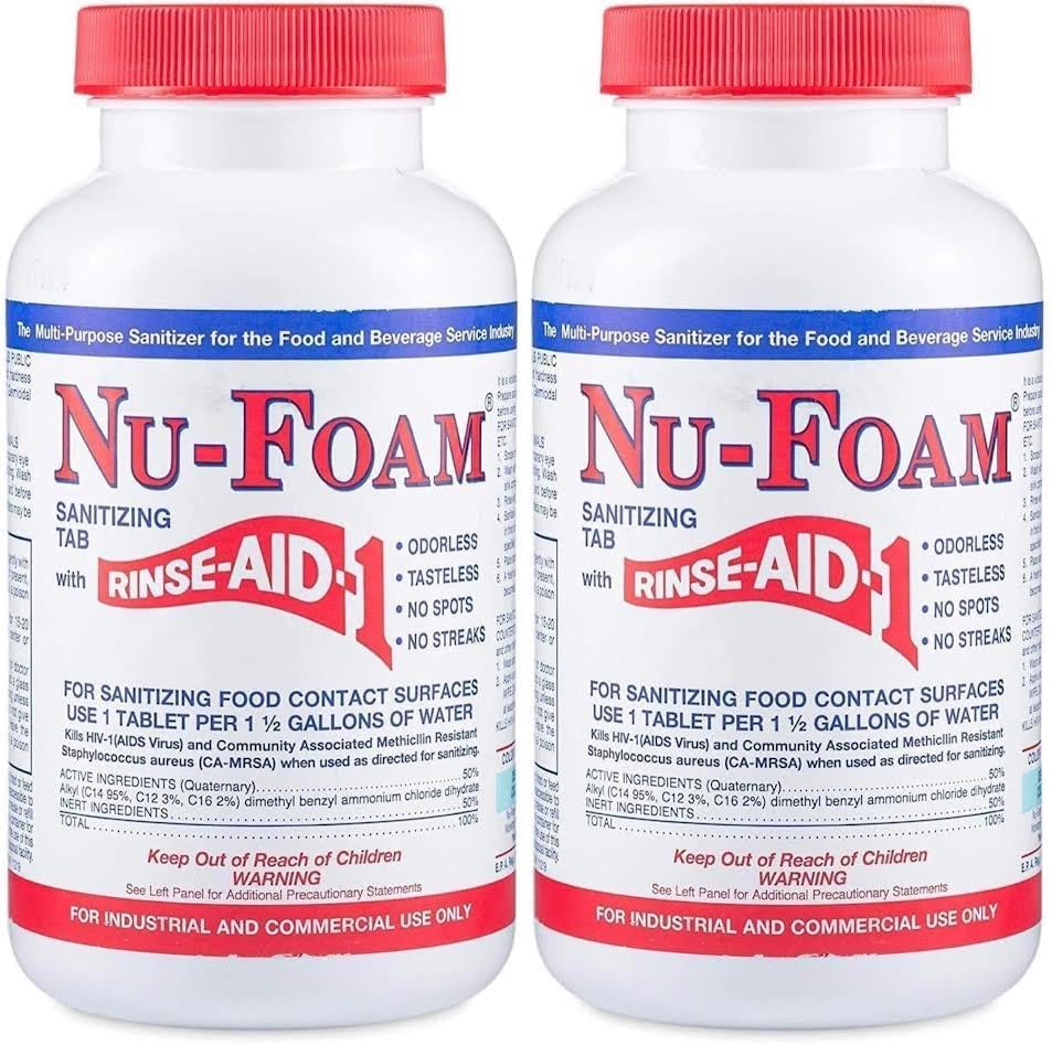 Amazon.com: Nu-Foam Sanitizing Tablets for Bar Glassware – Superior Rinse Aid - Hand Washing Bar ...