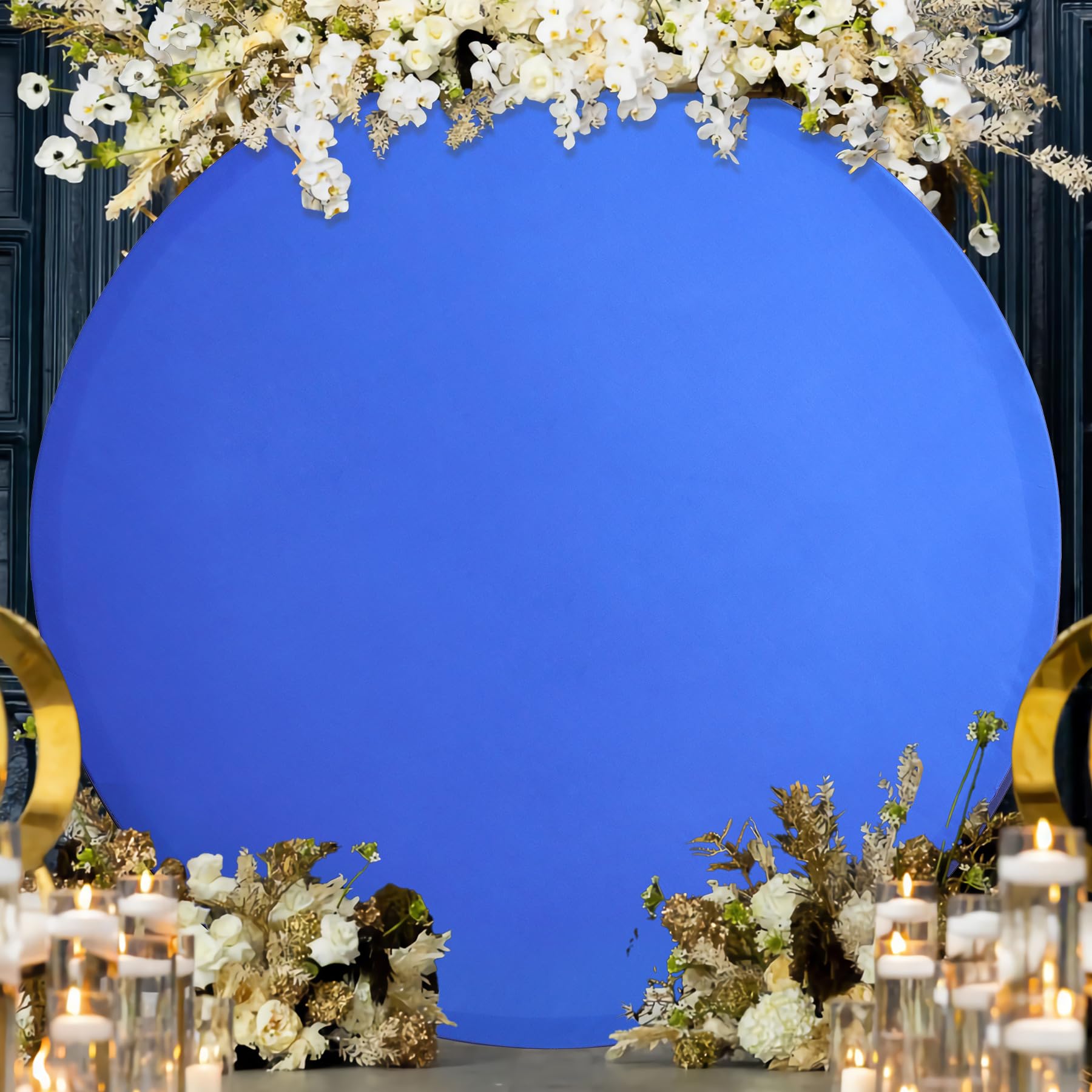 Snapklik.com : 6.5ft Royal Blue Round Backdrop Cover Suitable For 6.5ft ...