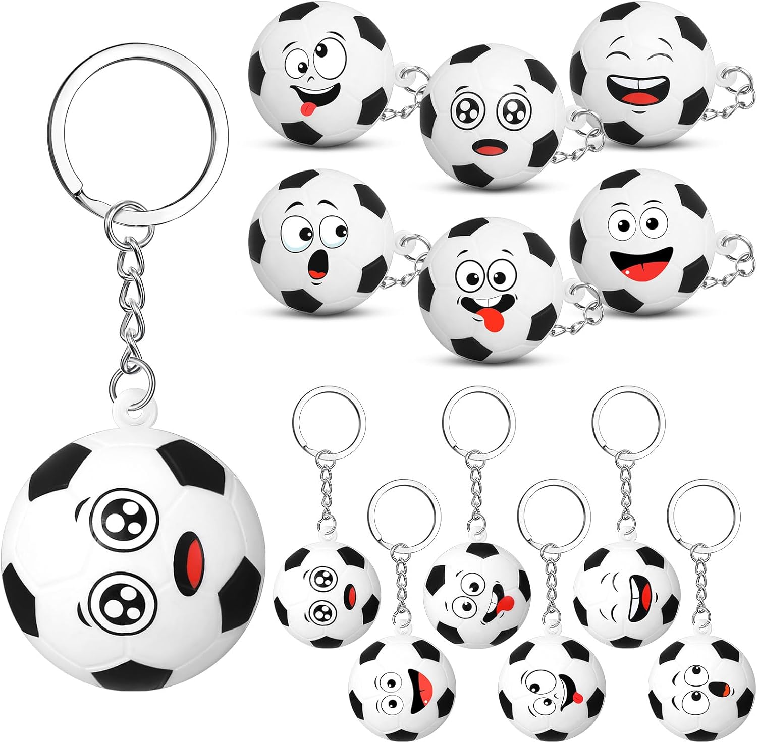 Amazon.com: Arrowbash 12 Pcs Mini Funny Stress Balls Keychain, Sport ...