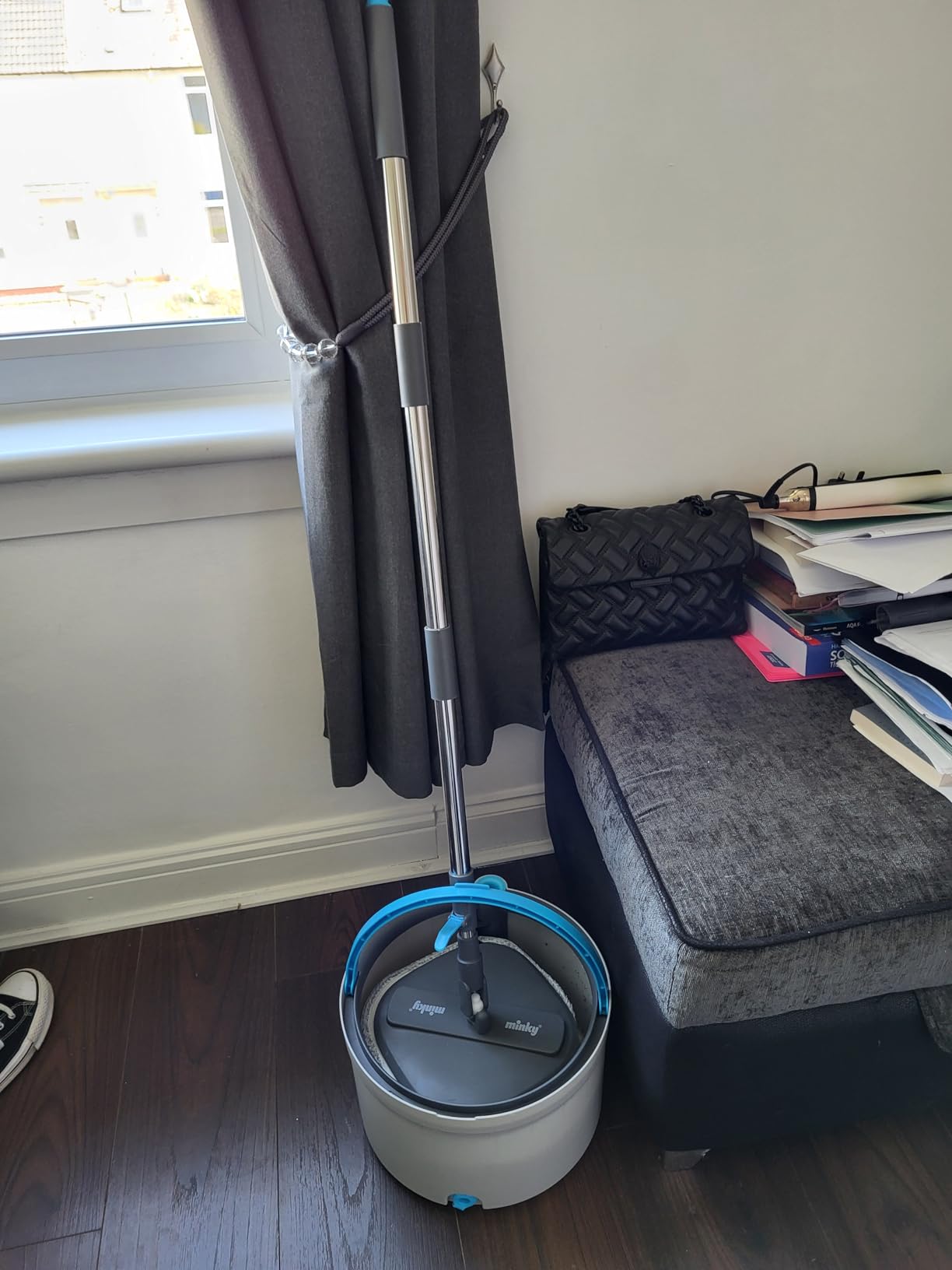 Minky Opti-Clean Spin Mop, 360° Spin & Rinse & Wringing System ...