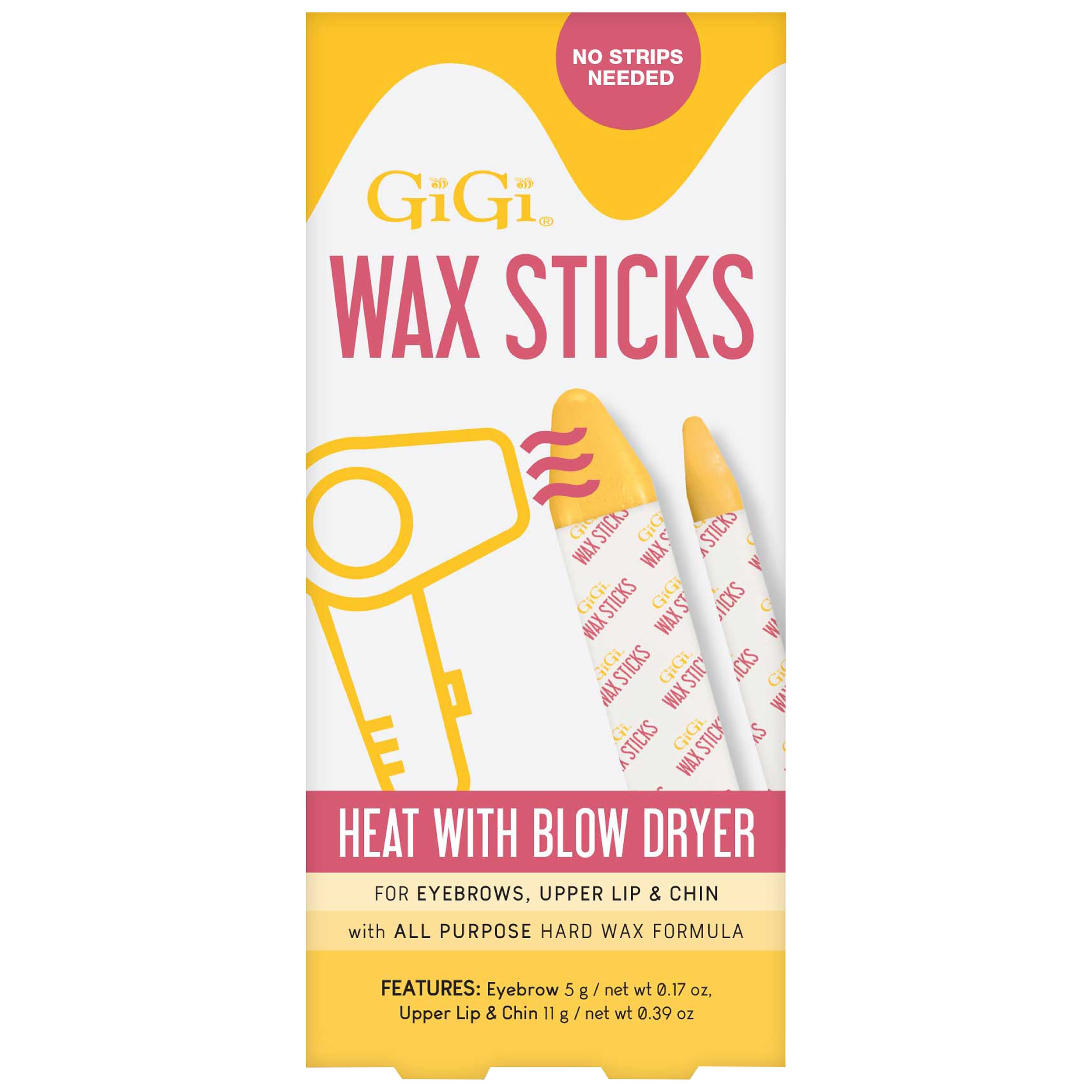 Amazon.com : GiGi Blow Dry Wax Sticks for Face and Brows, with All ...