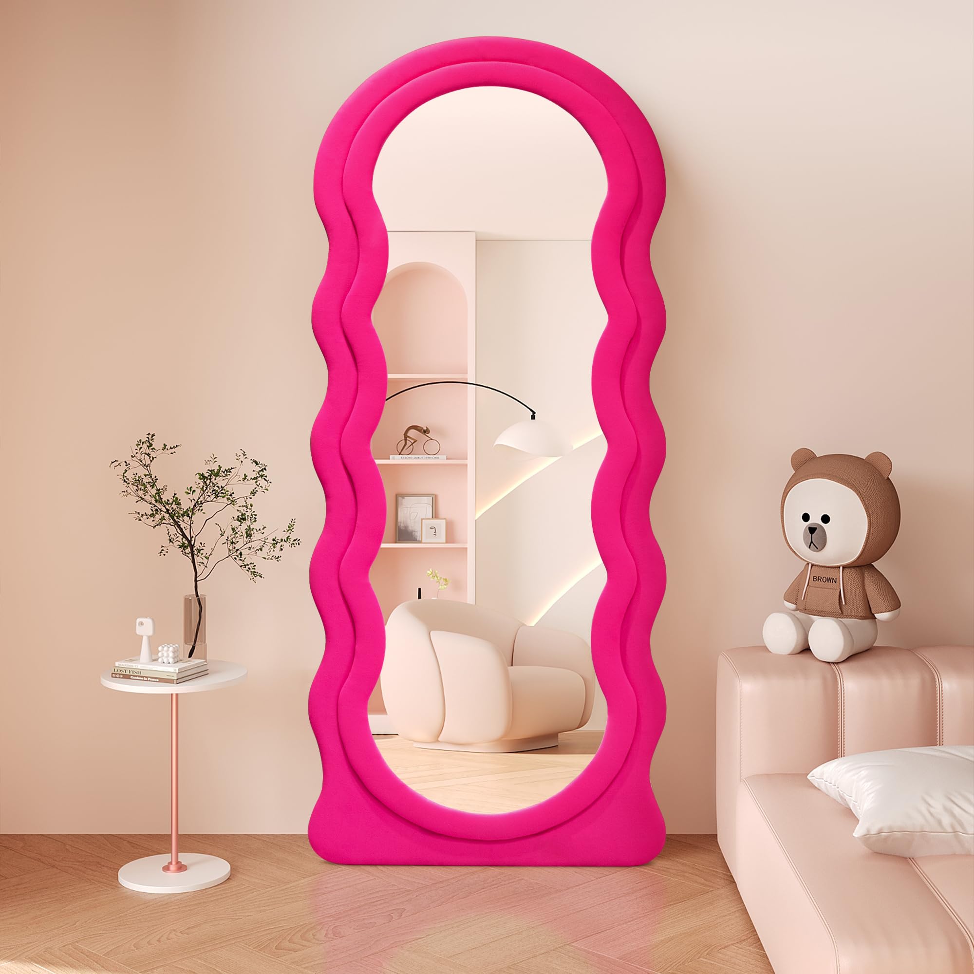 Amazon.com: Dorlicecass Full Length Mirror-Irregular Wavy Mirror 63" x ...