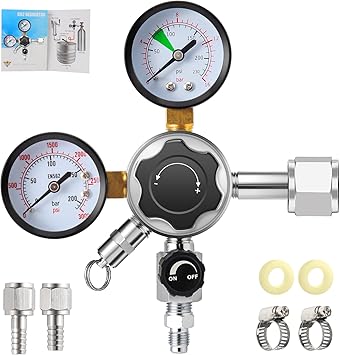 Amazon.com: MRbrew Beer Keg Regulator 0-120 PSI CO2 Regulator, Quick ...