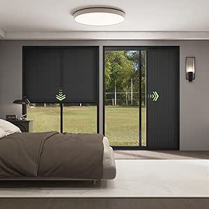 Amazon.com: ZSTARR Cellular Shades Folding Blackout Sliding Blinds ...