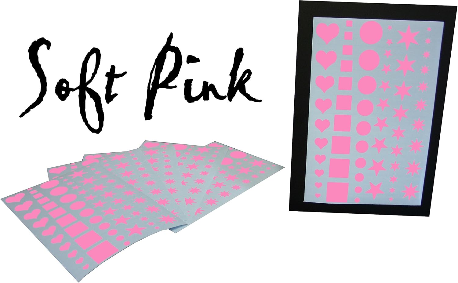 Amazon.com: Matte Shapes Stickers Value Pack - Removable Vinyl for ...