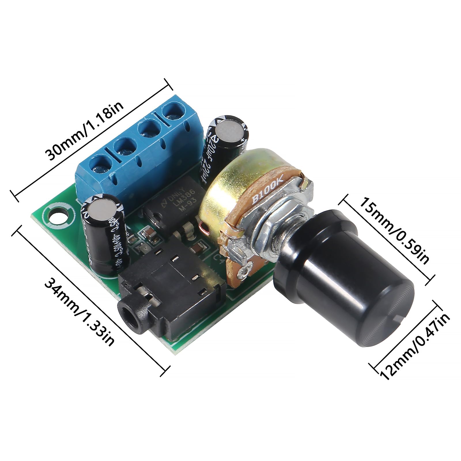 Snapklik.com : 2pcs LM386 Audio Amplifier Module 10W Mini Power ...