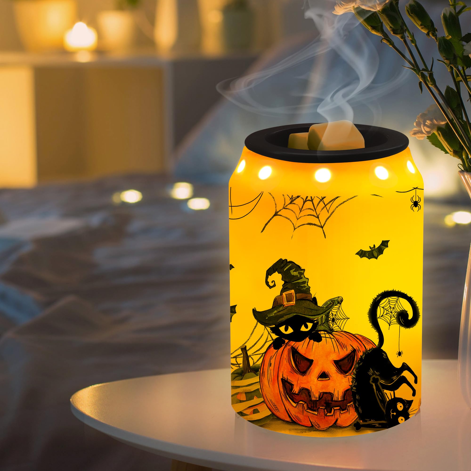 Bonsai Tree Halloween Wax Melt Warmer-Halloween Decor Black Cat Ceramic ...