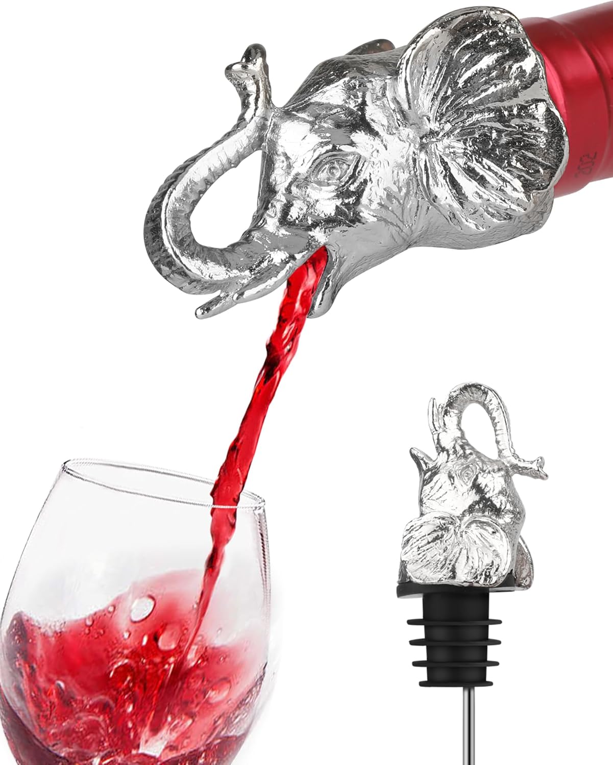 Amazon.com: Elephant Wine Bottle Pourer – Animal Liquor Pour Spout ...