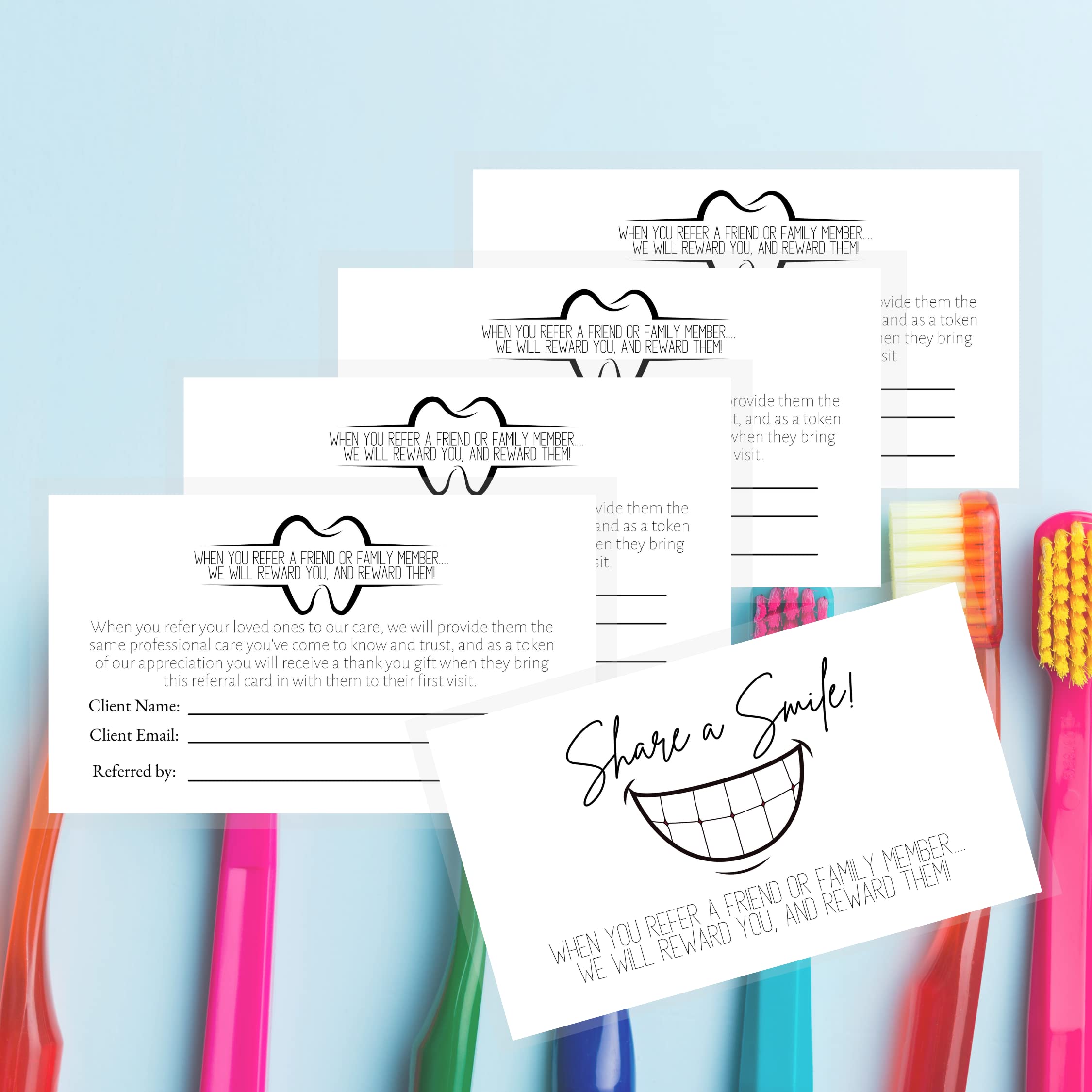 Dental Referral Cards Dental Postcard Templates | MyCreativeShop