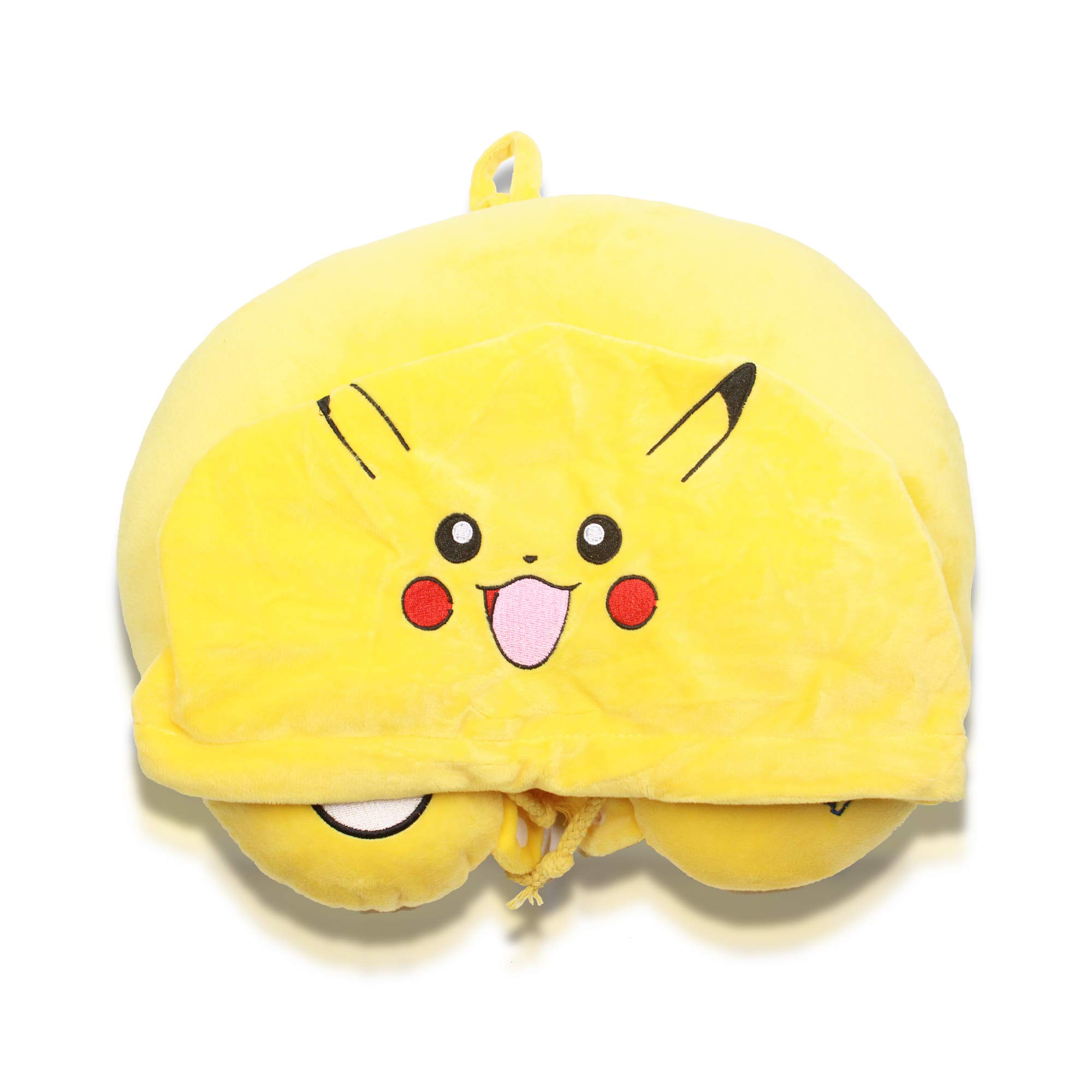 FINEX Premium Pikachu Yellow U-Shape Travel Pillow with Hood for Home ...