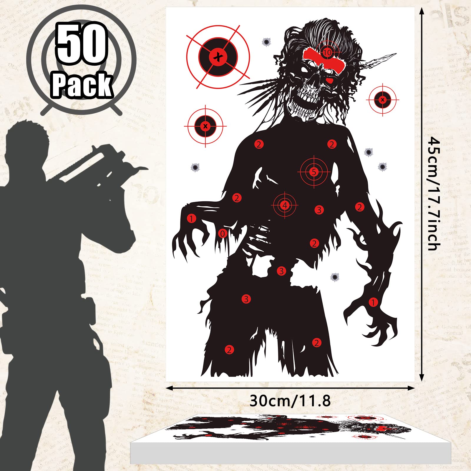 Snapklik.com : 50 Pcs Zombie Shooting Targets For The Range 12 X 18 ...