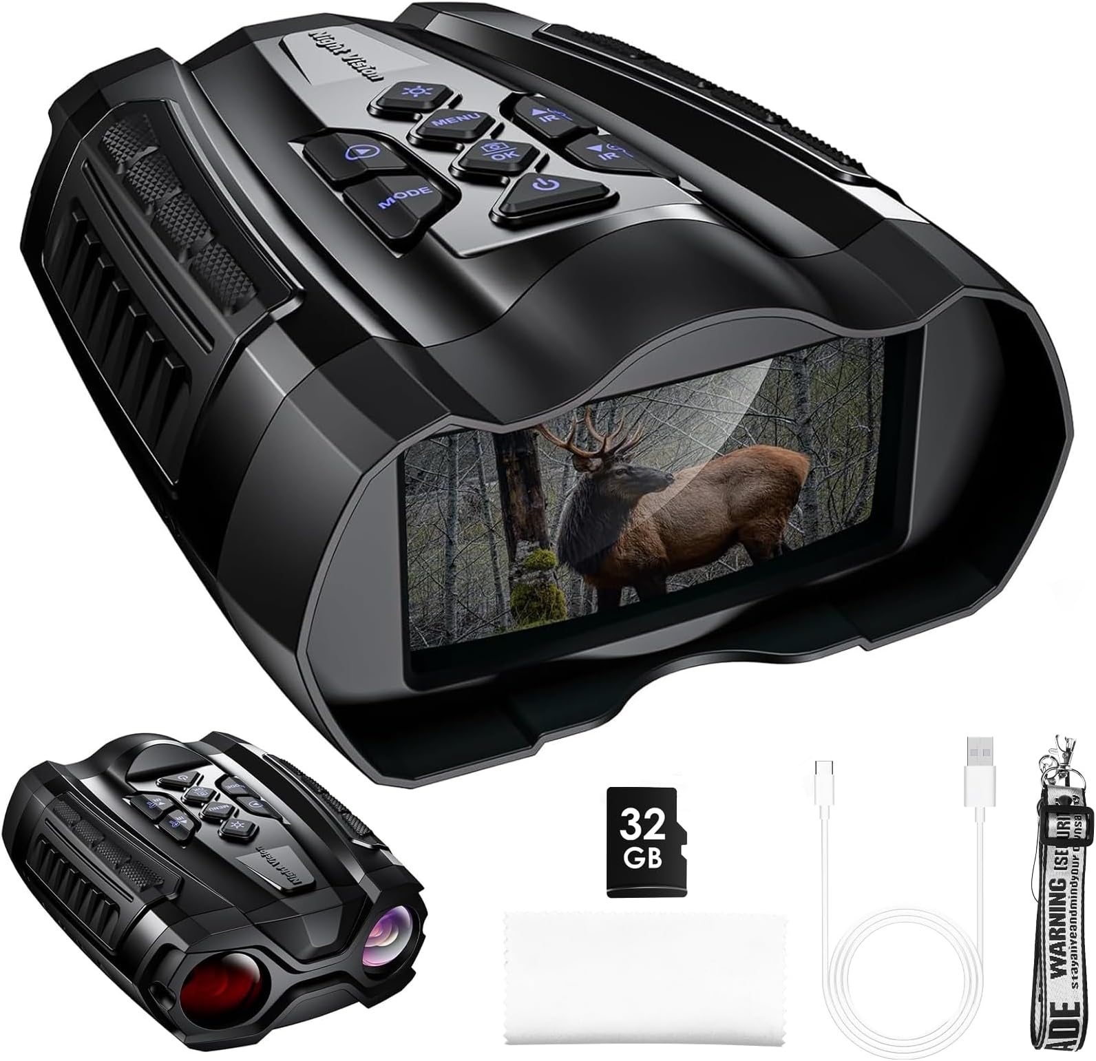 Amazon.com: WISHBETY 3.5" Night Vision Goggles,4K Night Vision ...