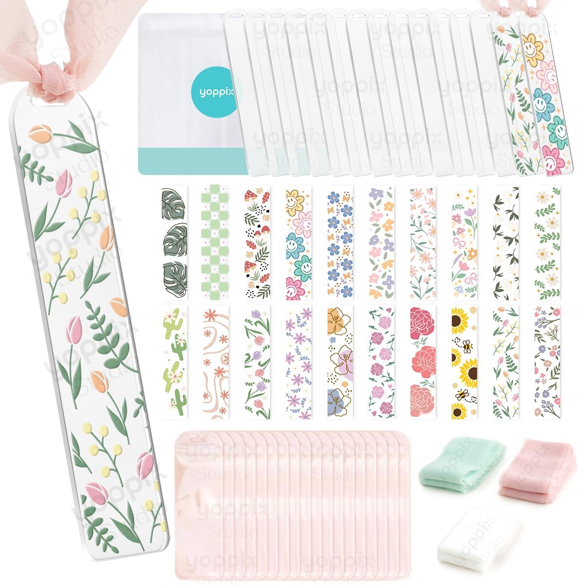 Amazon.com: Luvsweets UV DTF Bookmark Stickers - 24 Sheets Flower UV ...