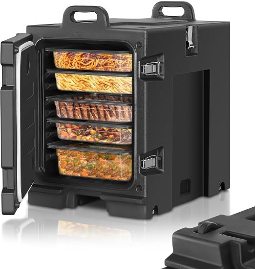 Amazon.com: Hot Box Food Warmer w/Wheels, 82Qt Front Loading Catering ...