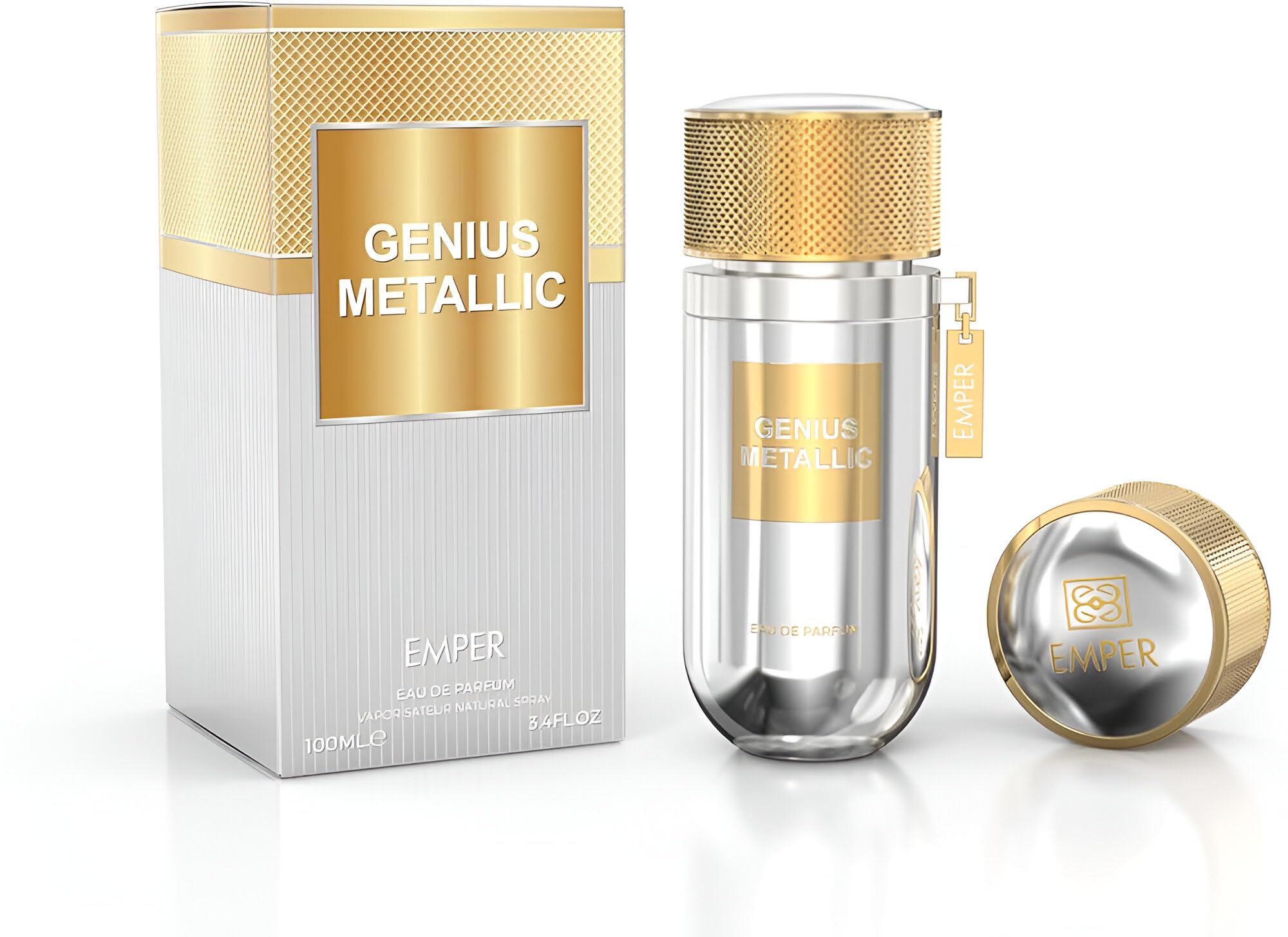 Amazon.com : Generic Genius Metallic Perfume by Emper - Unisex Eau de ...