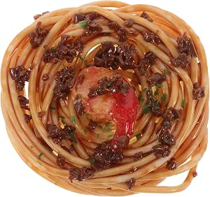 Amazon.com: LUOZZY Realistic Fake Spaghetti Model with Beef Sauce Play ...