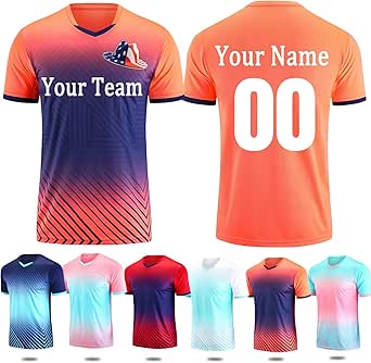 Amazon.com : Custom Soccer Jersey Team Name Number Personalized Soccer ...