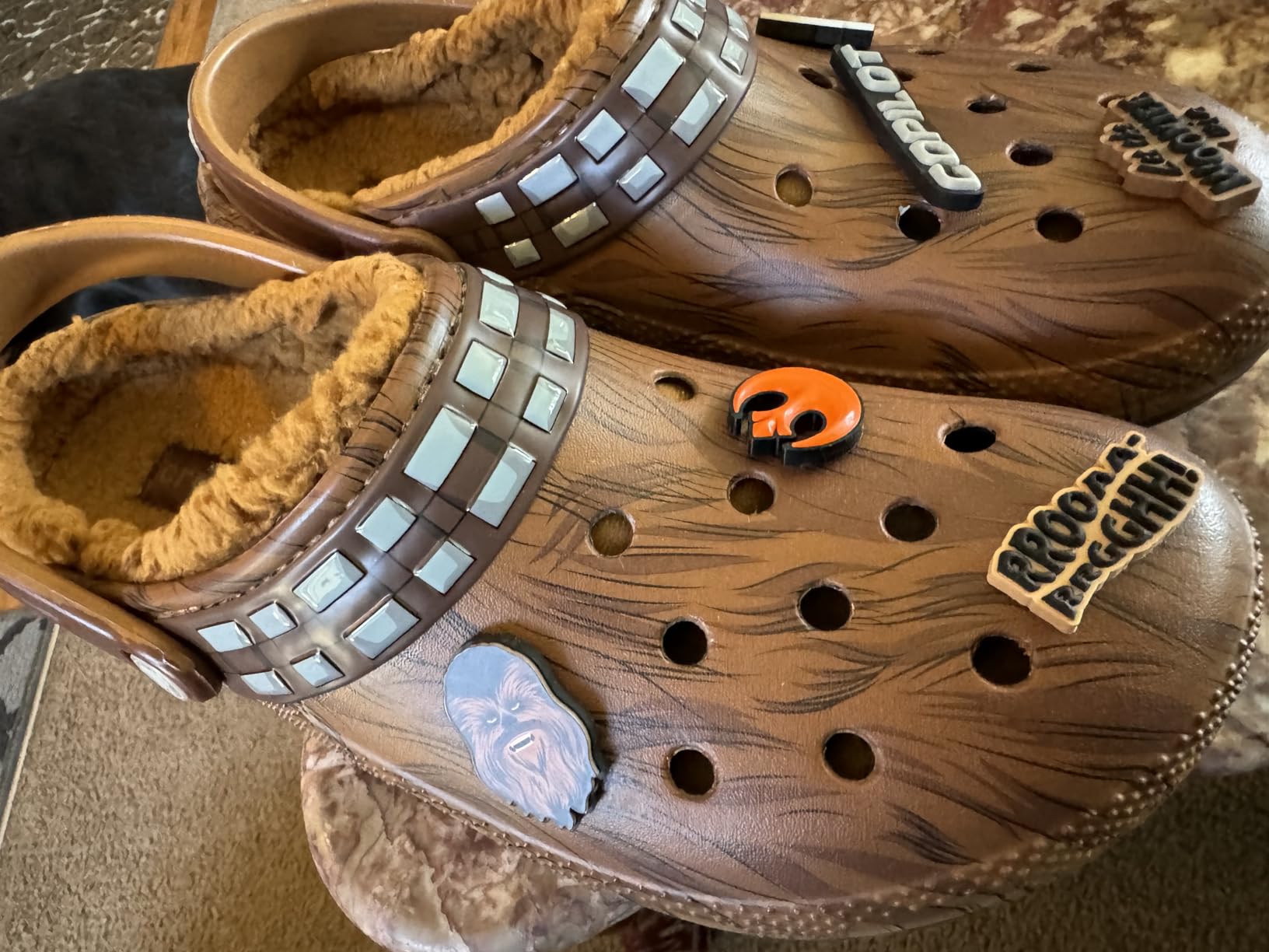 Amazon.com | Crocs Unisex-Adult Star Wars Chewbacca Classic Lined Clogs ...
