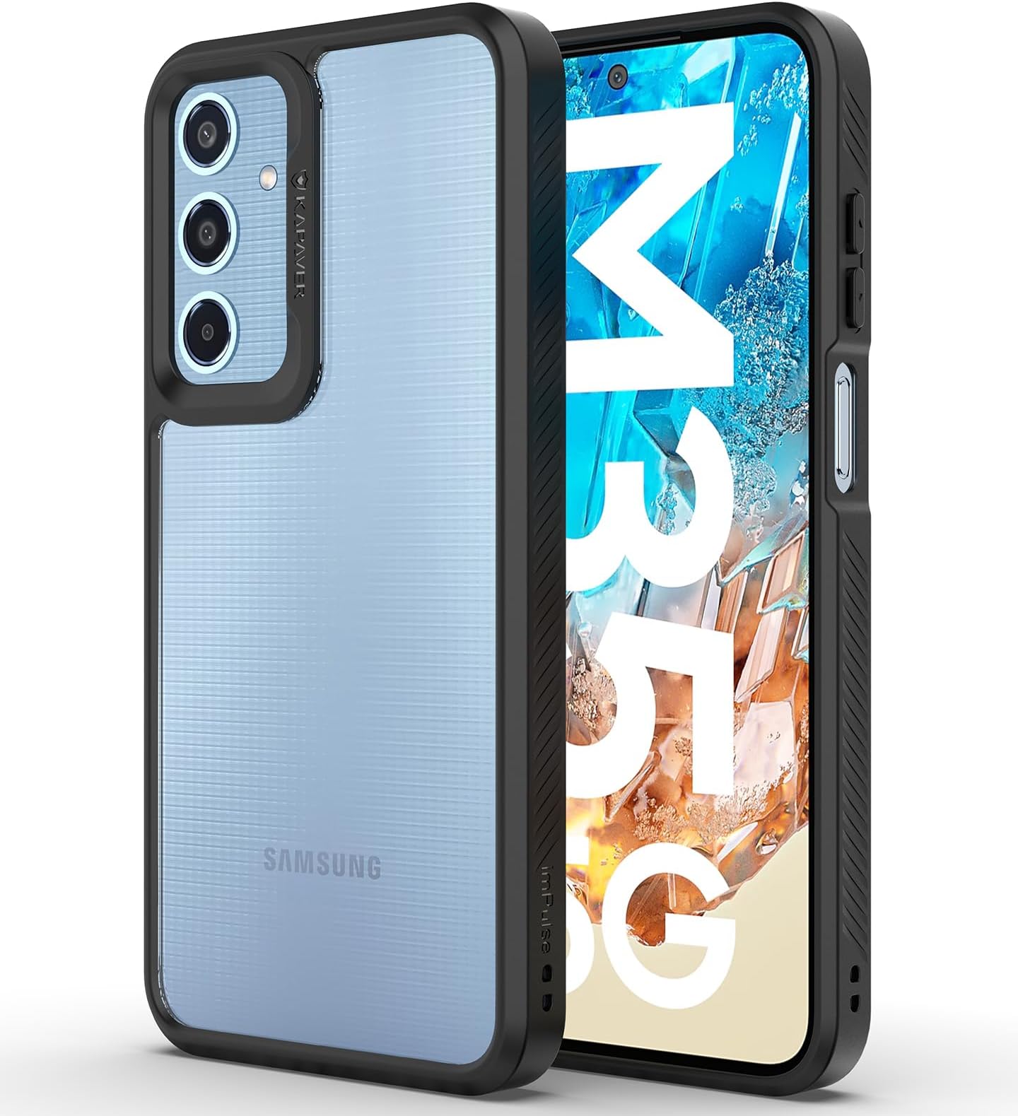 KAPAVER Impulse Series Back Cover Case Compatible with Galaxy M35 (PC ...