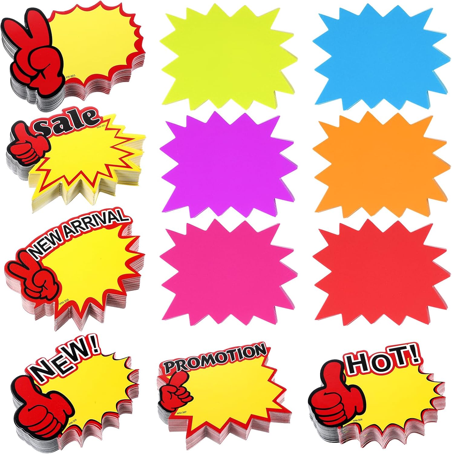 1200pcs Starburst Sale Signs for Retail Store Price Sign Cards ...