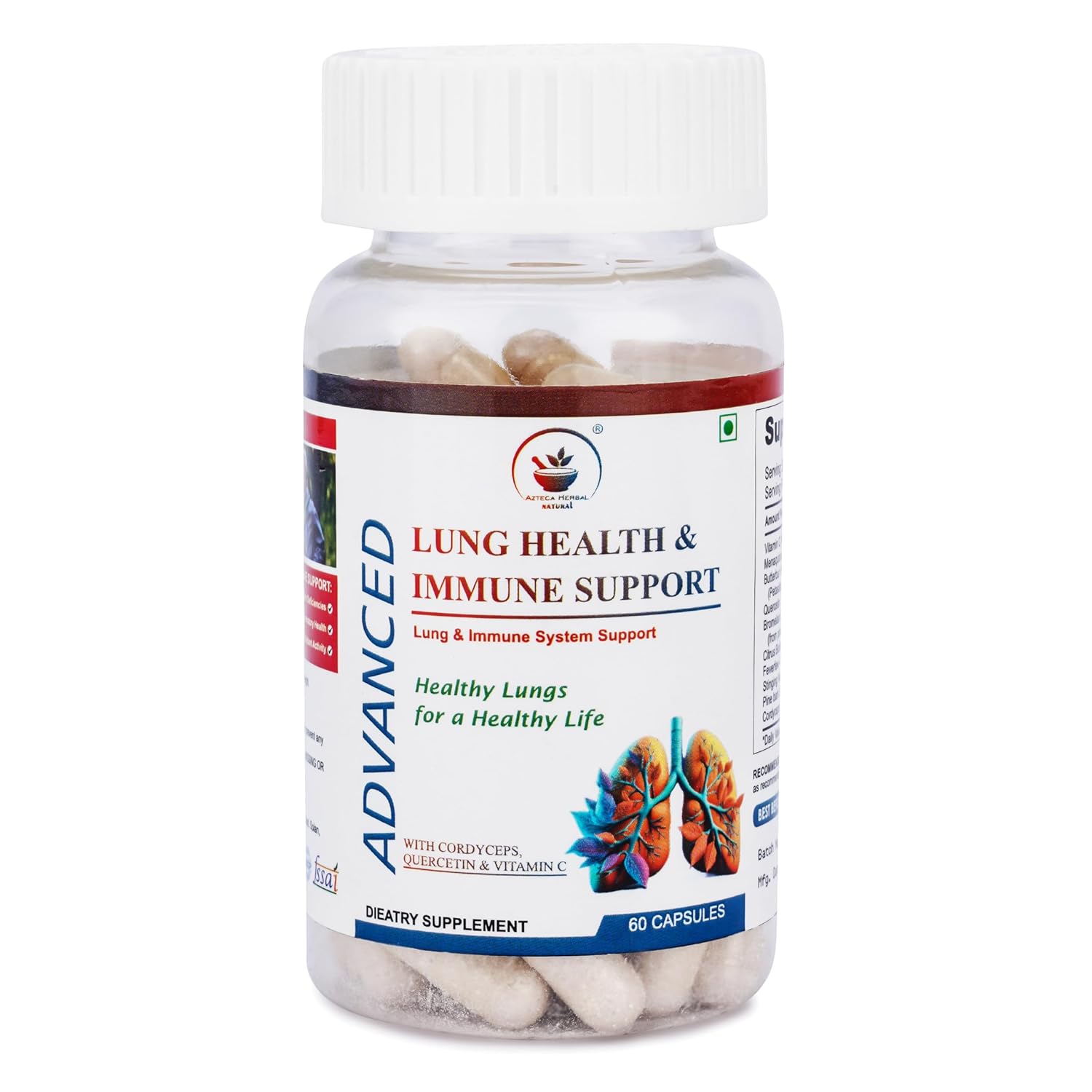 Azteca Herbal Natural Advanced Lung Health & Immune Support Lung Detox ...