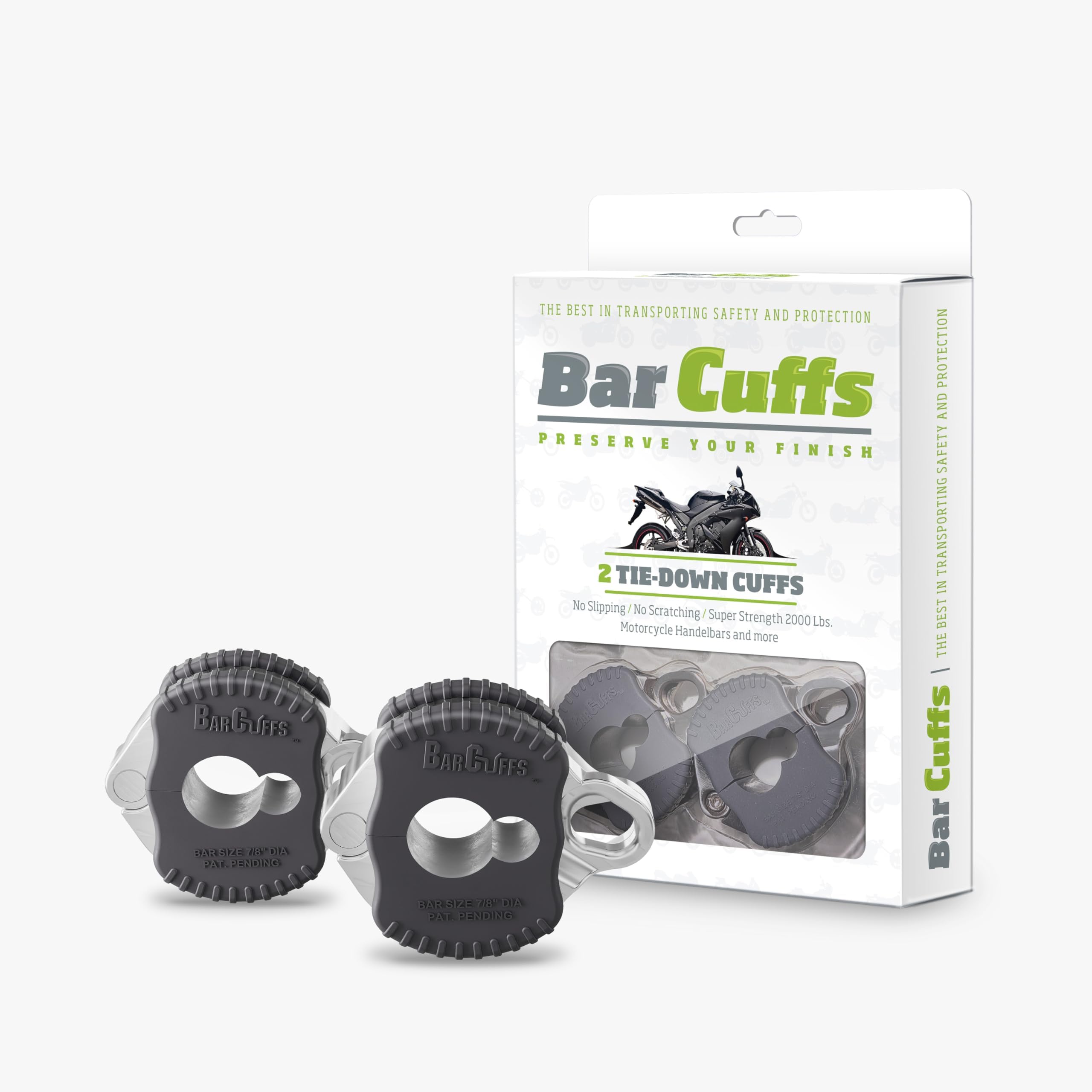 Amazon.com: BarCuffs Motorcycle Tie Down Transport Cuffs Straps Clamp ...
