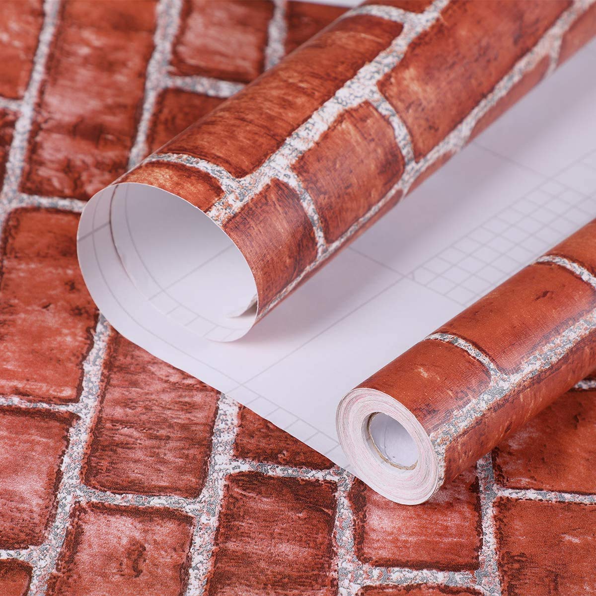 Snapklik.com : Brick Wallpaper Peel And Stick Red Faux Brick Contact ...