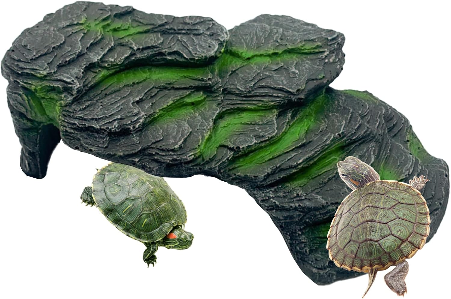 Amazon.com : PINVNBY Resin Turtle Basking Platform,Turtles Rock Resting ...