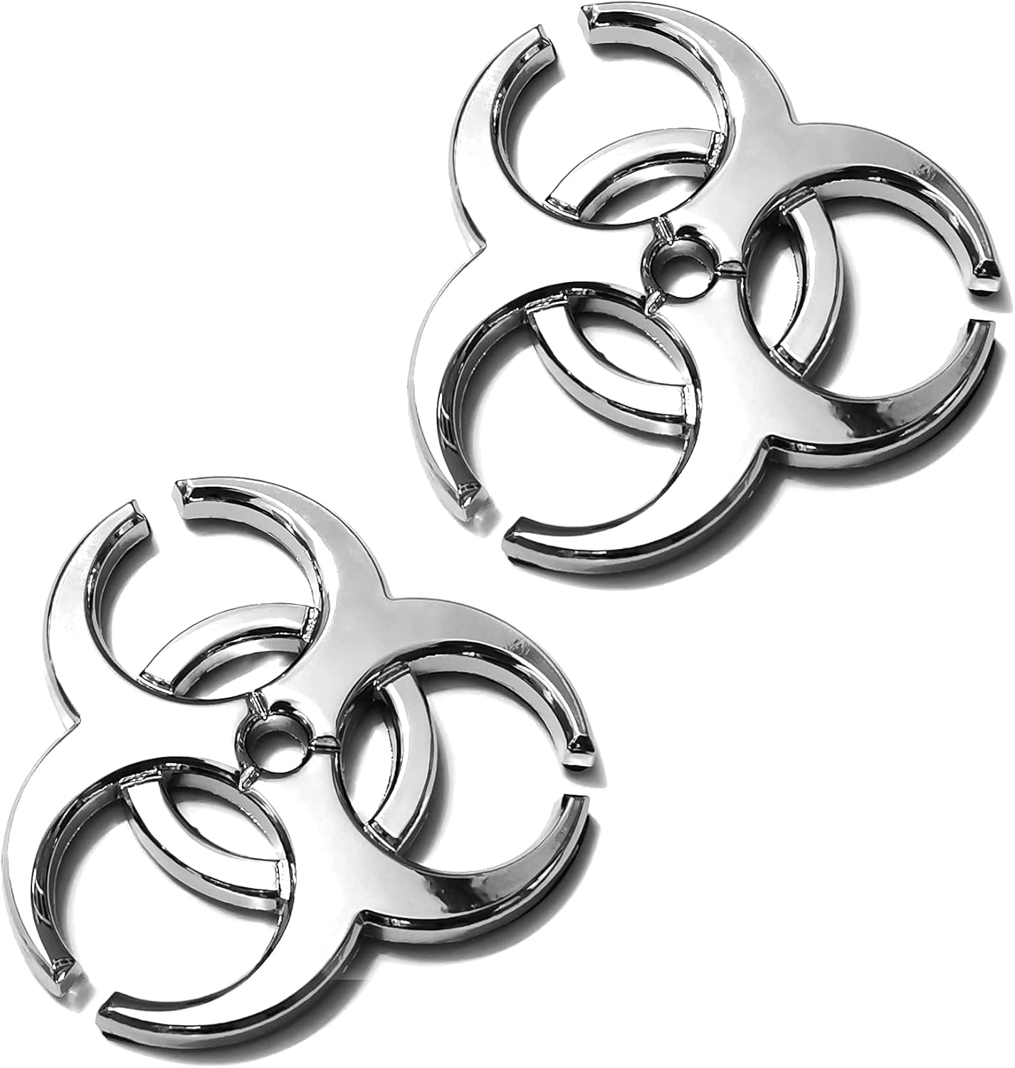 Amazon.com: PTDecals 2X 3D Silver Metal Biochemical Marker Emblem Car ...