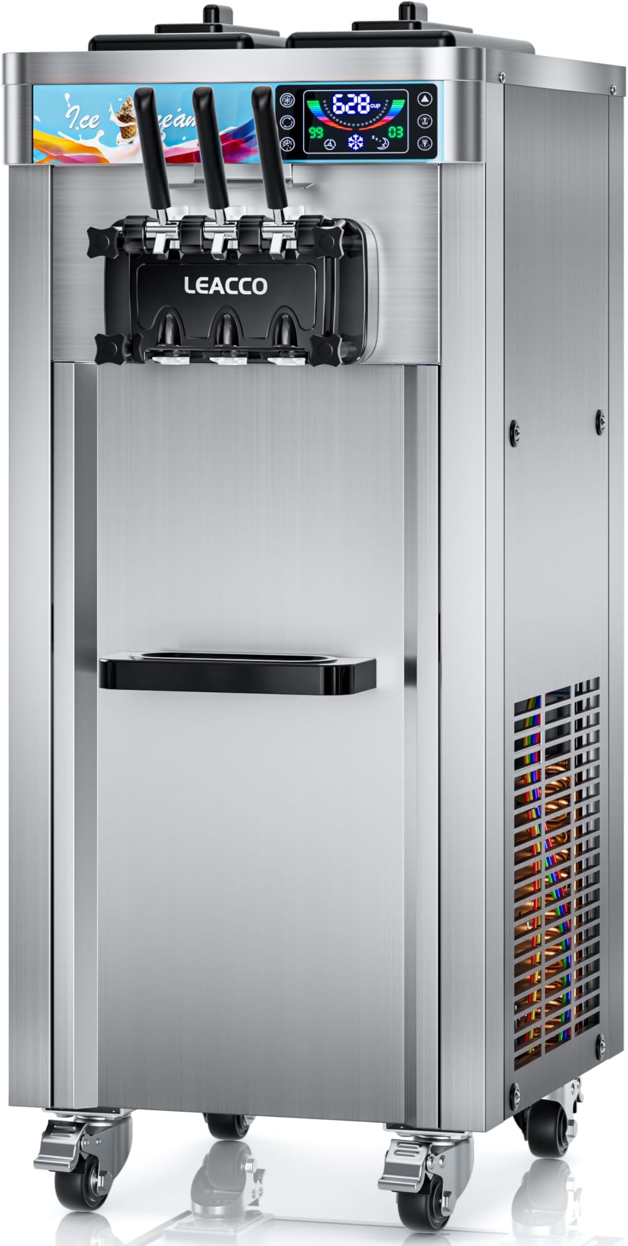 Amazon.com: Aconee Commercial Ice Cream Machine 5.3 to 7.4 GAL Soft ...