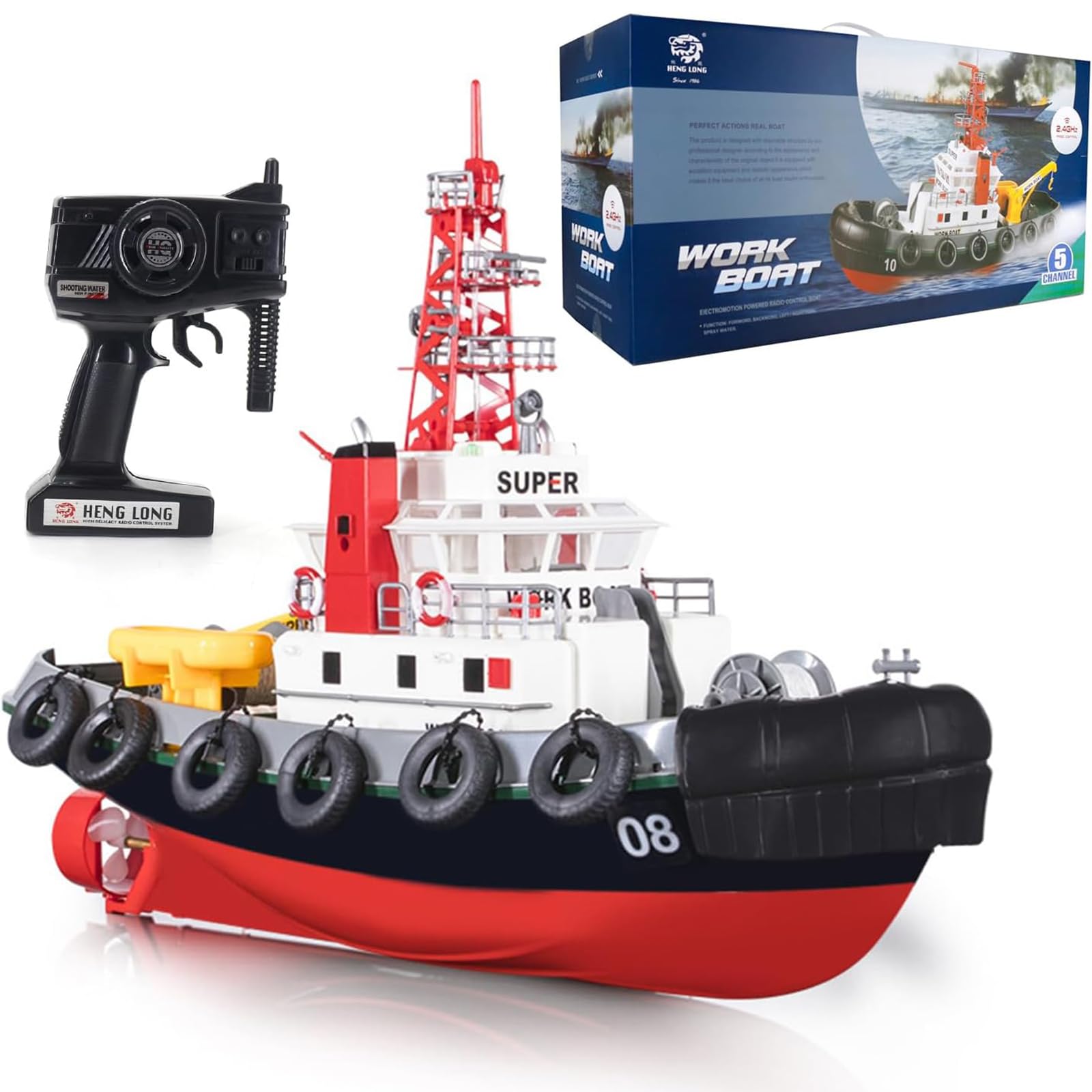 Amazon.com: Ssccgym 23.6" Inch 60CM US Remote Control Tug Boat RC ...