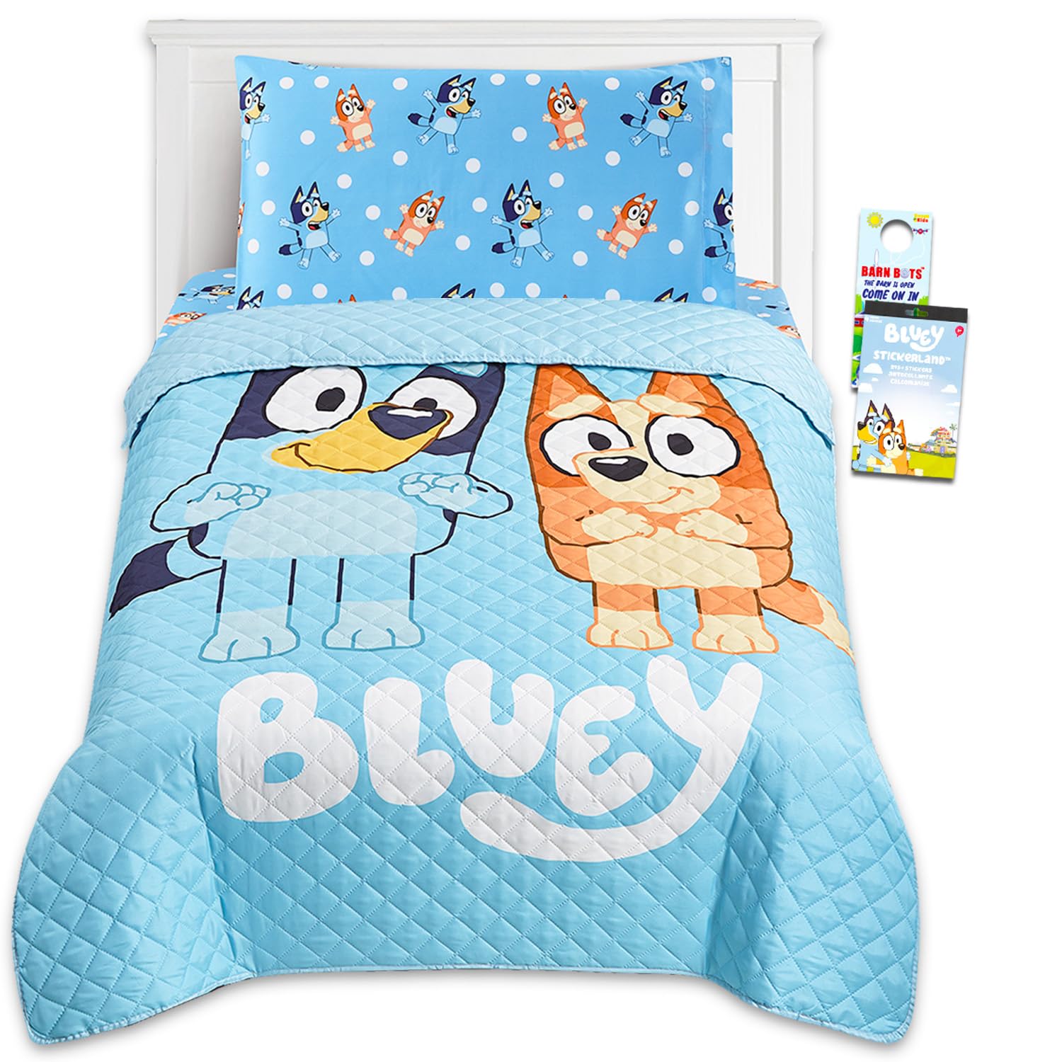 Bluey Bedding Set Twin Bed - Bundle with Bluey Room Decor with ...