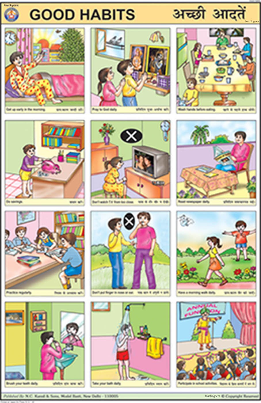 Buy CC18 | TeachingNest | Good Habits Chart (50x75cm) | Charts For ...