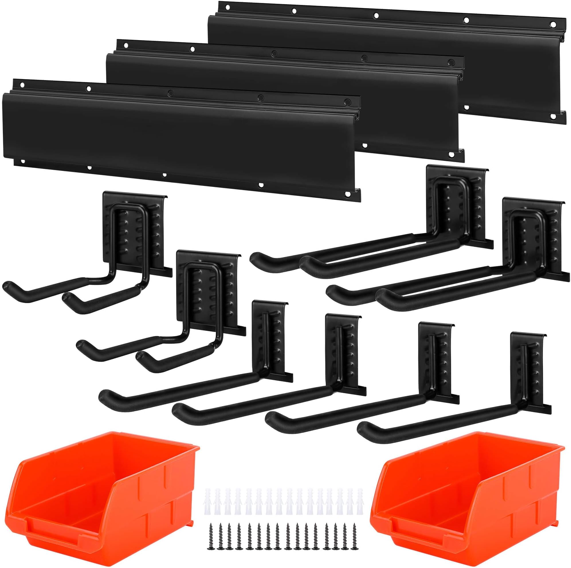 MENEONE Wall Mount Garage Tool Organizer, Garage Organization System ...