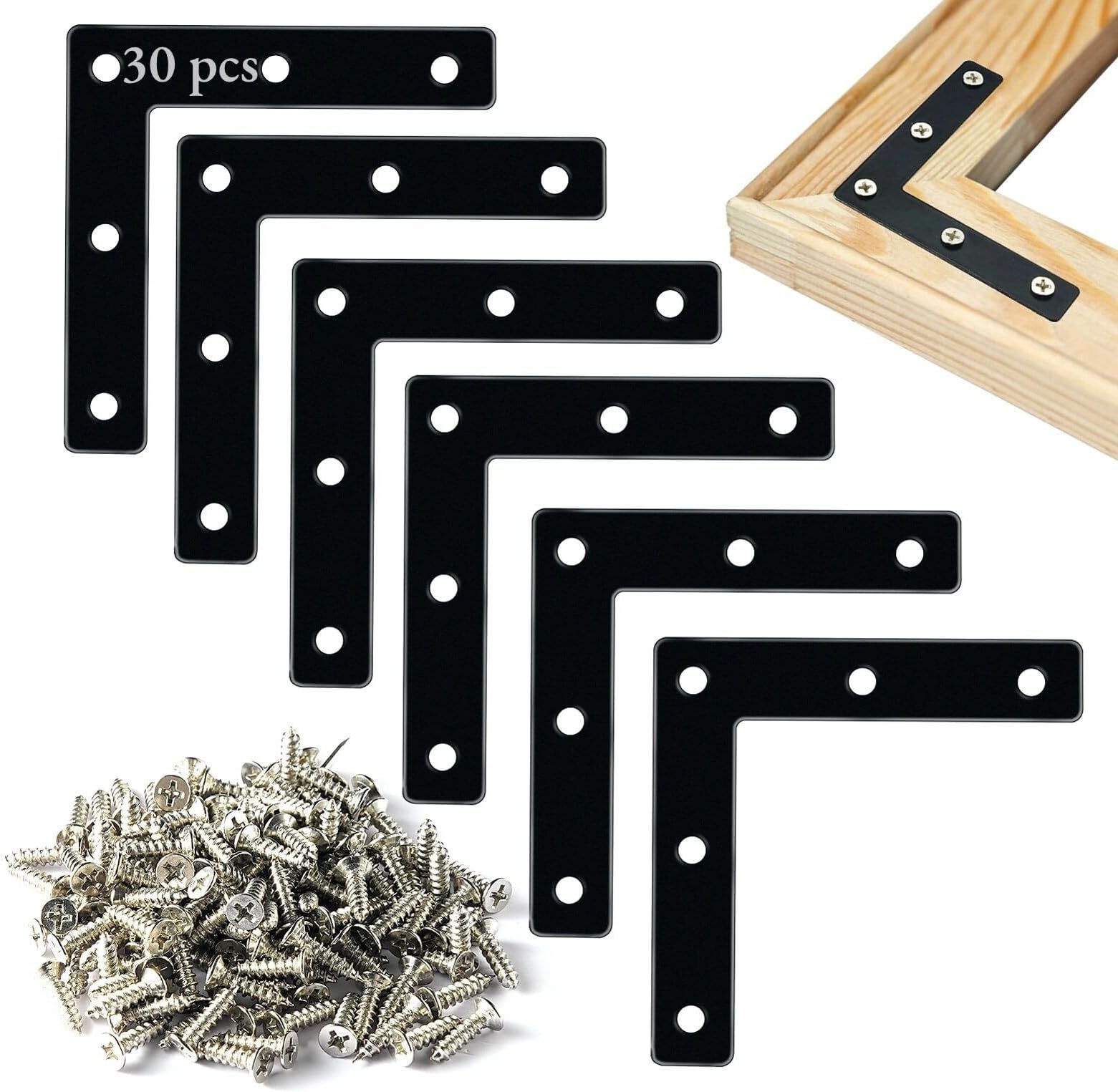 Amazon.com: Framing Hardware 12 Pack Heavy Duty 2.5 x 2.5 Zinc Plated ...