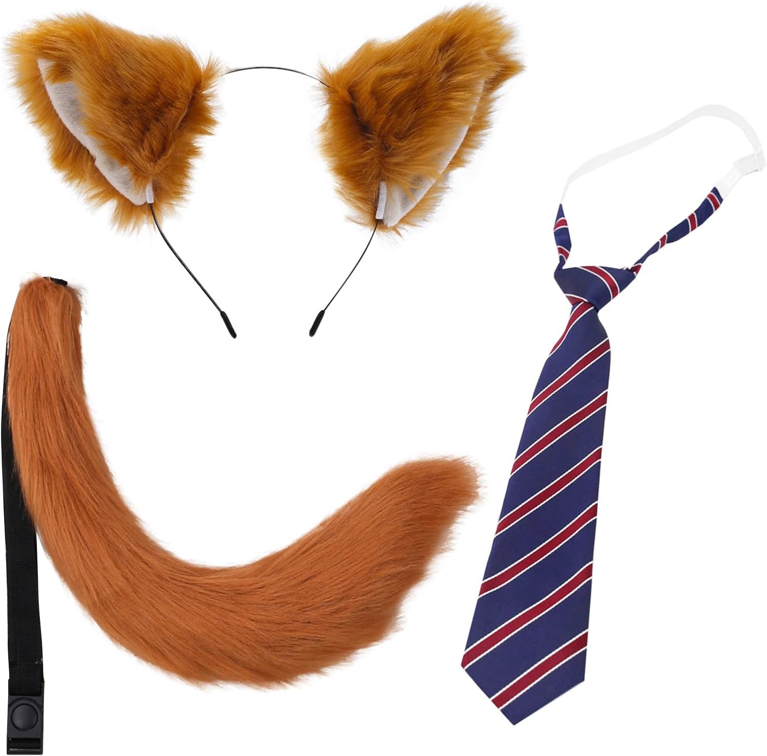 Carreuty 3 Piece Fox Costume Accessory Set, Animal Costume, Fox Ears ...