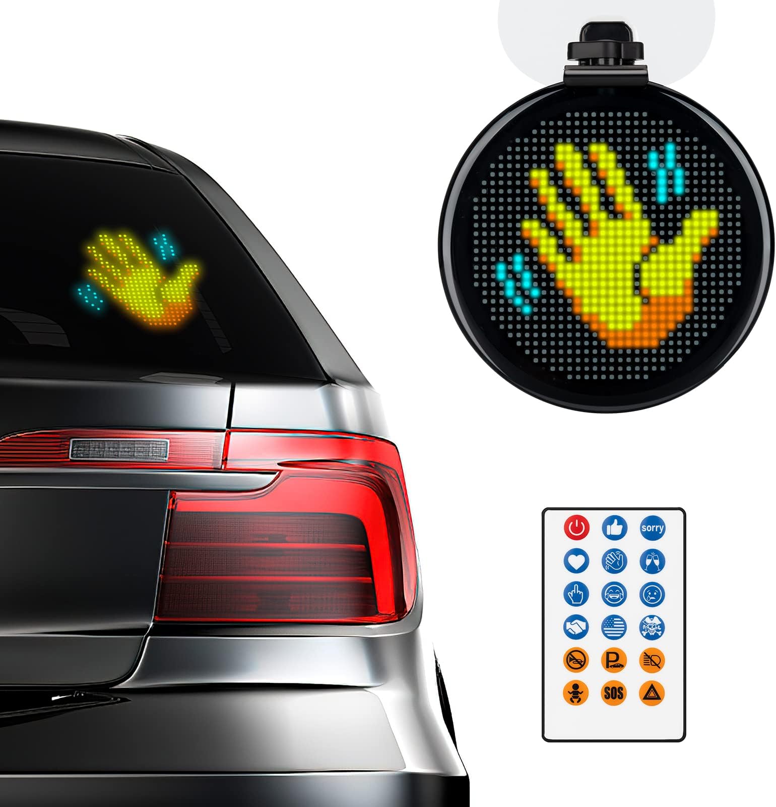 Amazon.com: Finger Car Light for Car Window Middle, Glogesture Hand ...