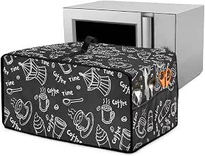 Amazon.com: Babrukda Toaster Oven Cover Coffee Pattern Stripes Bread ...
