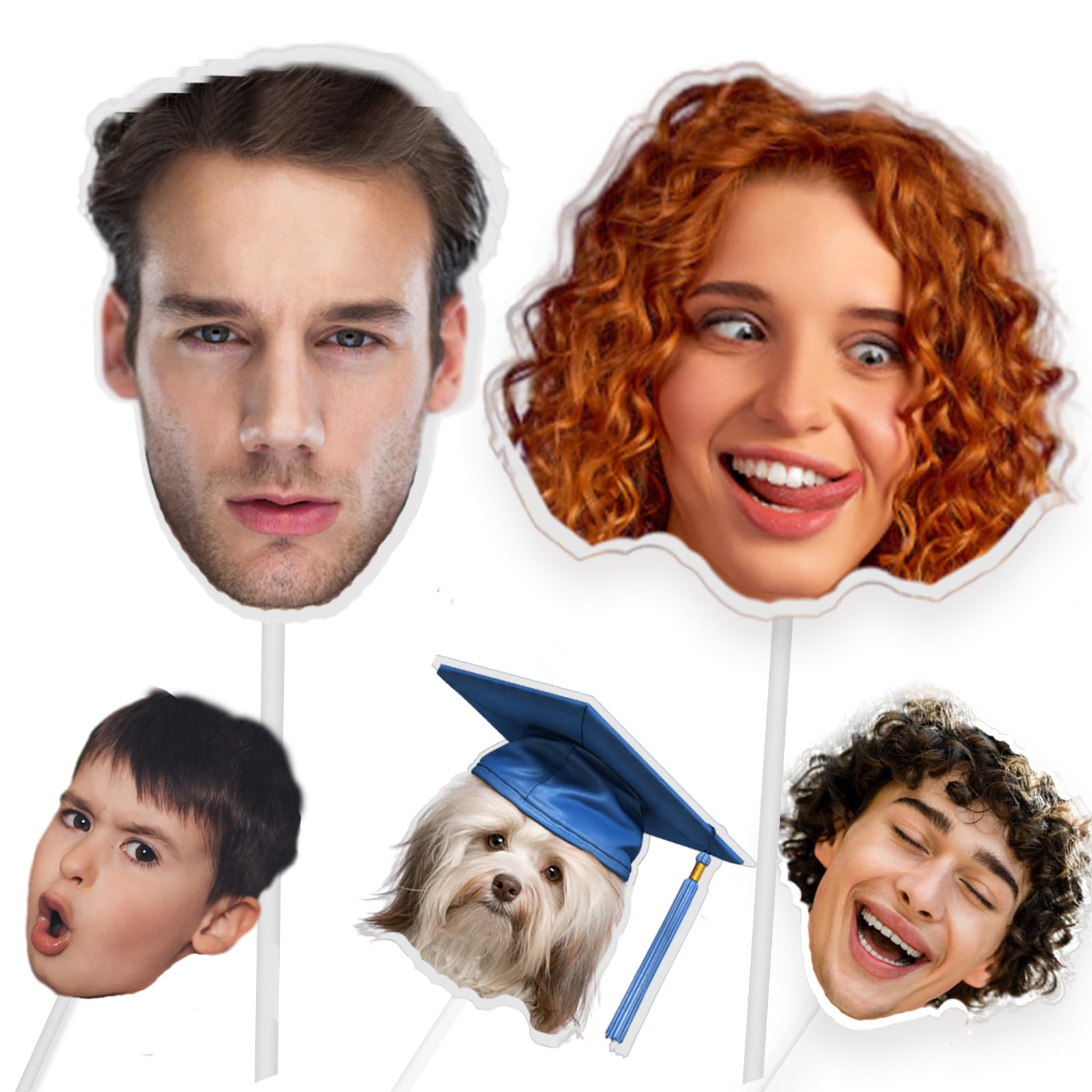 Amazon.com: Big Men Heads Cutout on a Stick,Custom Life Size Cutouts ...