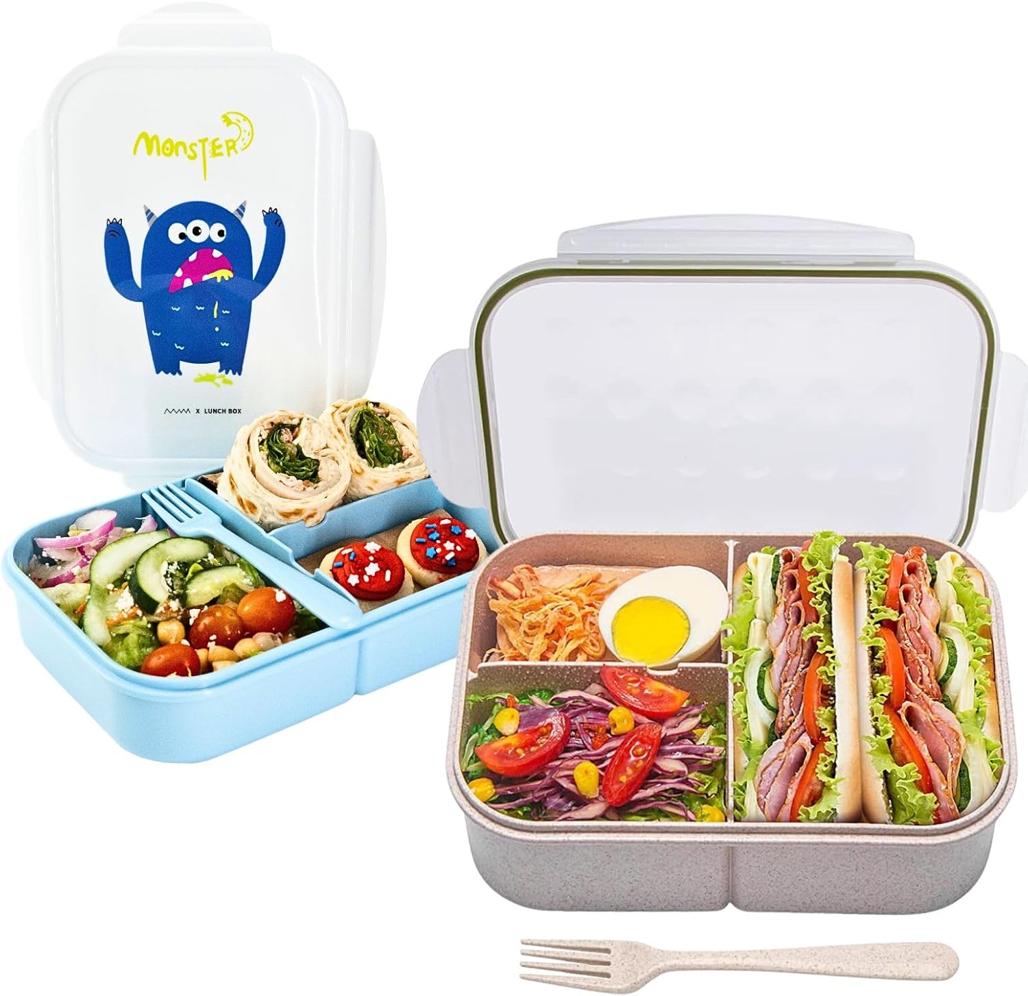 Amazon.com: MISS BIG® Bento Box,Bento Box Adult Lunch Box,Bento Lunch ...