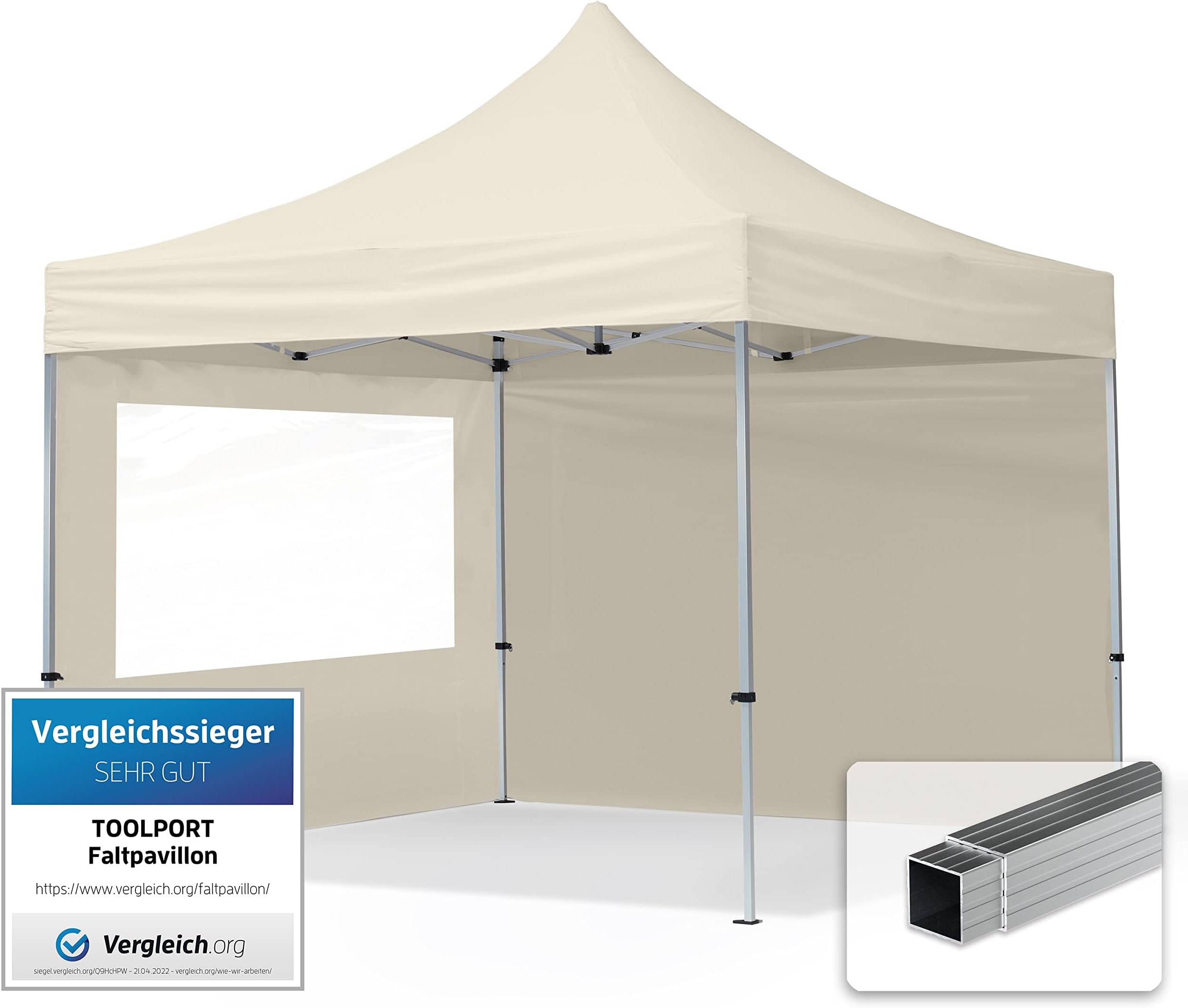 Tente Pliante 3x3 m - 4 côtés Aluminium Barnum Chapiteau Pliant ...